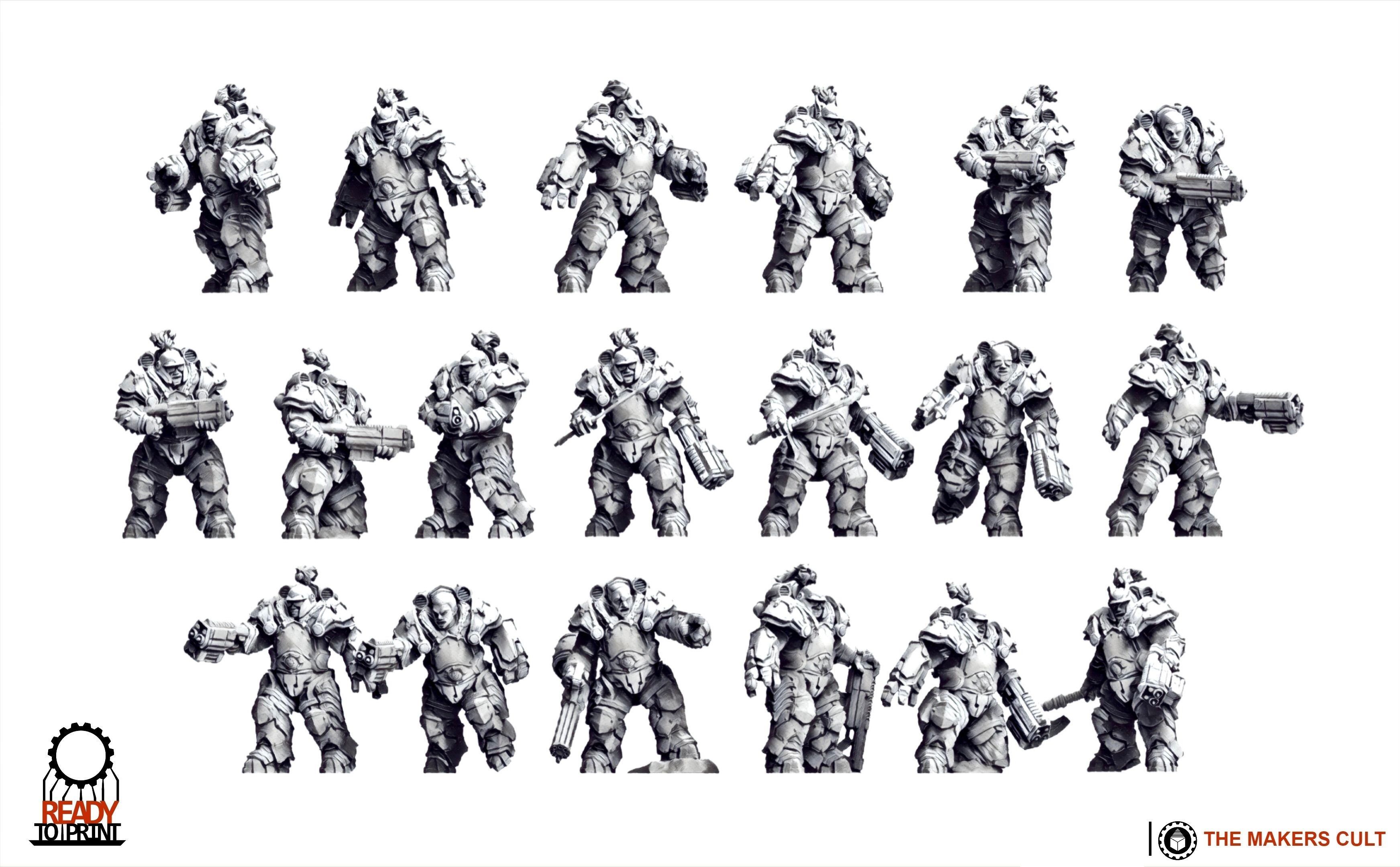 Tempest Legion - MK3 Heavy Infantry 3D model 3D printable | CGTrader