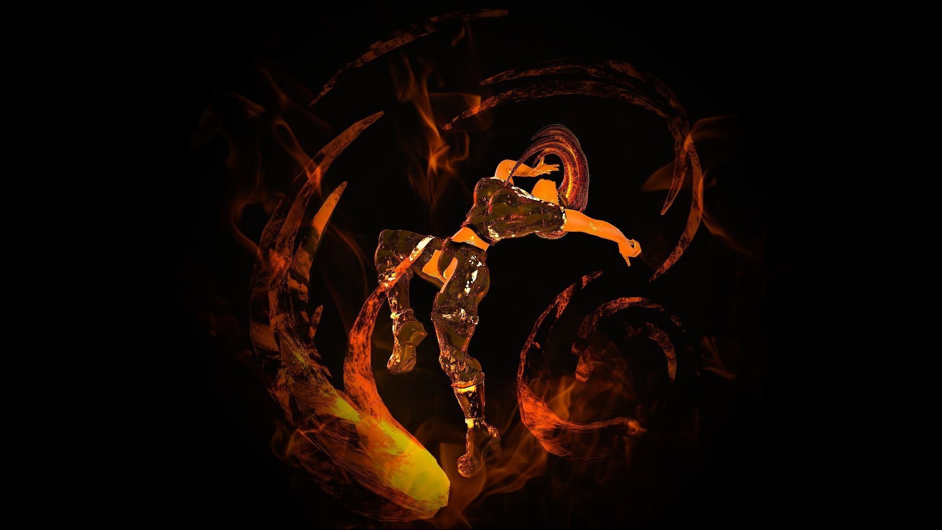 Fireframe Woman 3D Middle-Poly 3D model | CGTrader