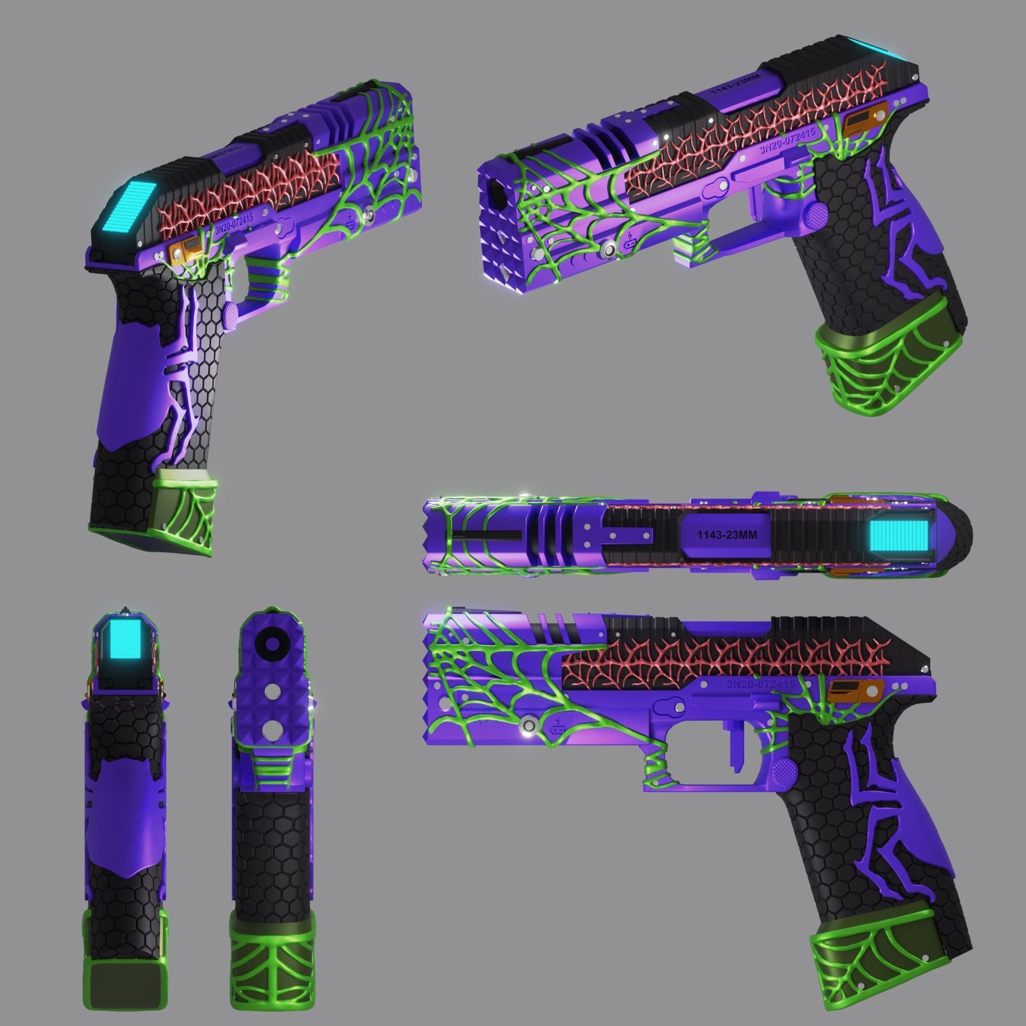 Apex Legends P2020 Shadow Web Skin Pistol Prop 3D printing 3D model 3D ...