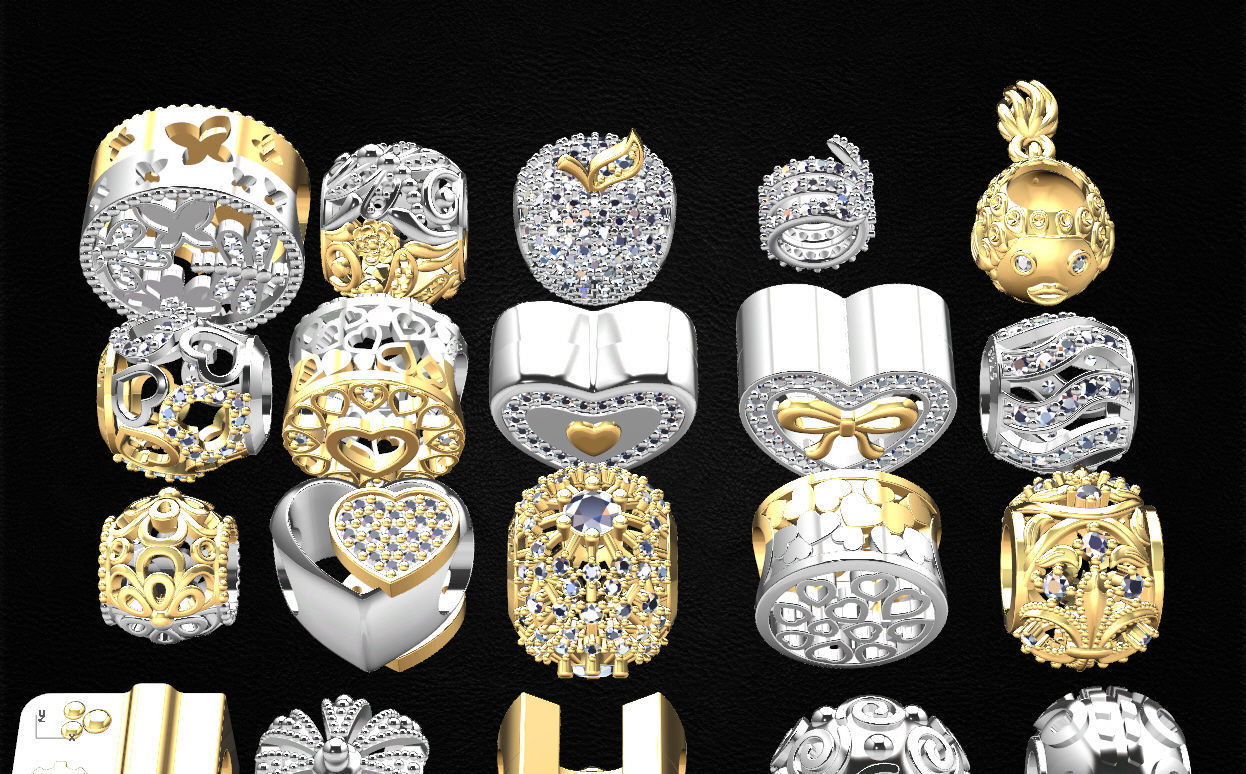 Pandora beads 3D model 3D printable | CGTrader