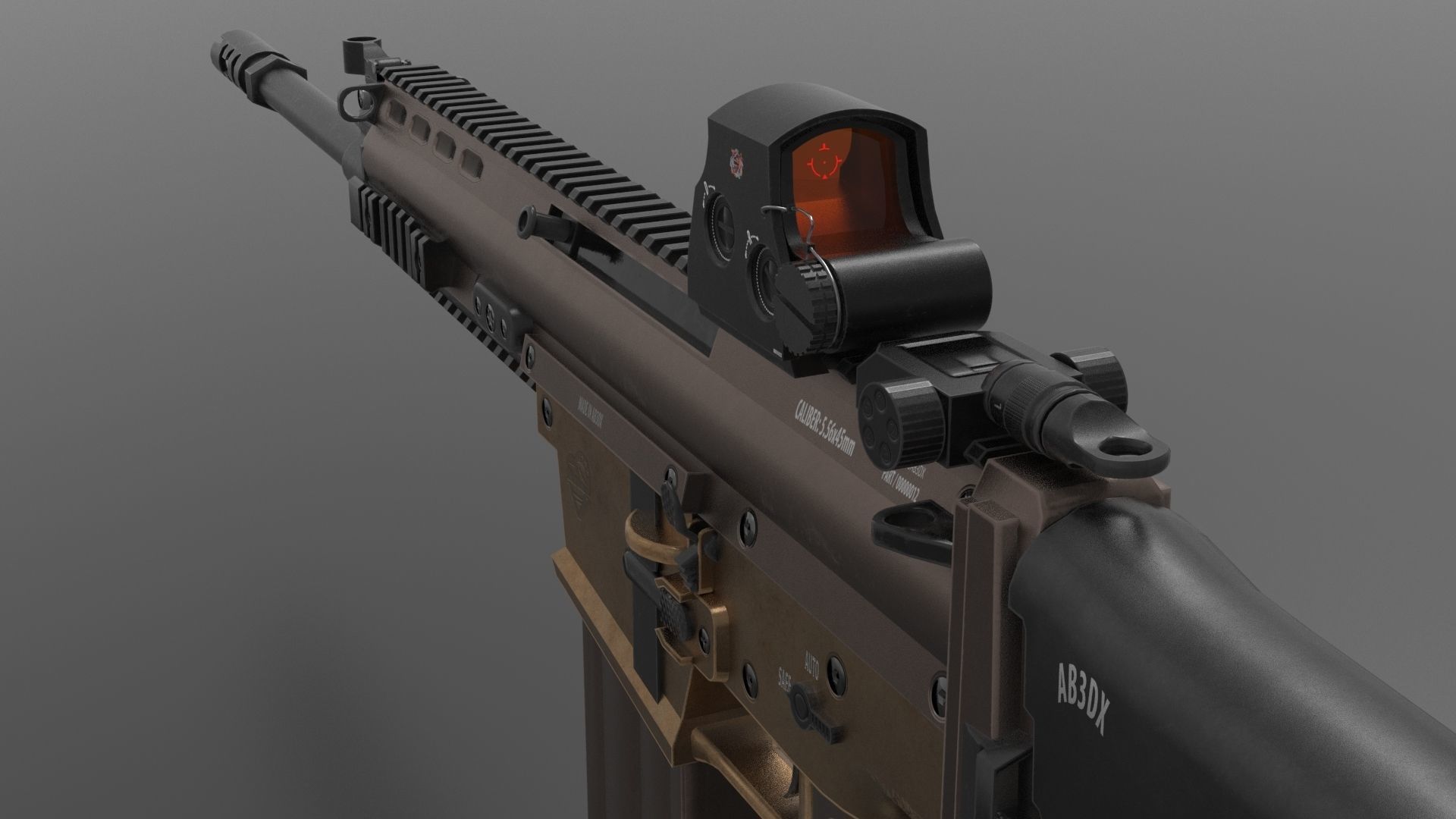 3D model FN Scar Gun VR / AR / low-poly | CGTrader