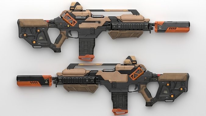3D model Sci Fi Assault Rifle Game Ready VR / AR / low-poly | CGTrader