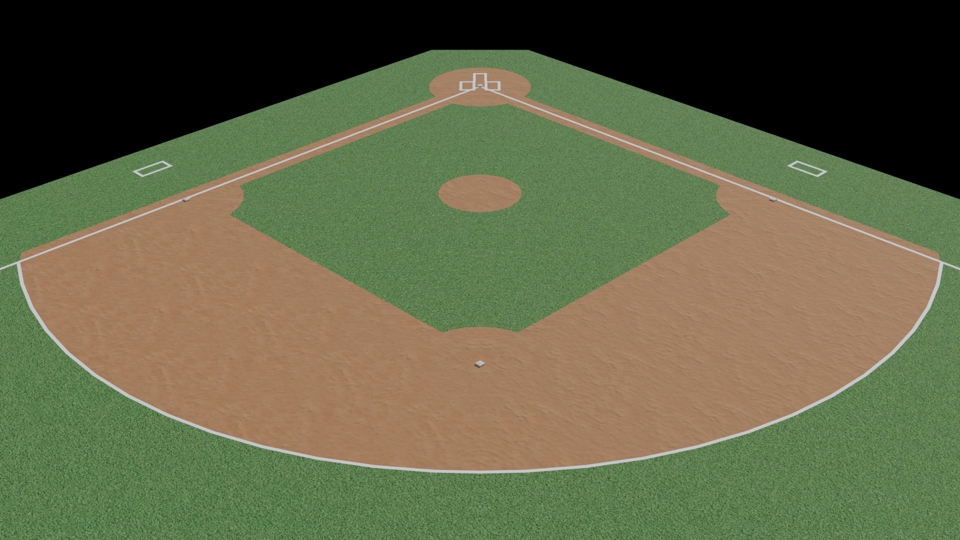 3D model Baseball field VR / AR / low-poly | CGTrader