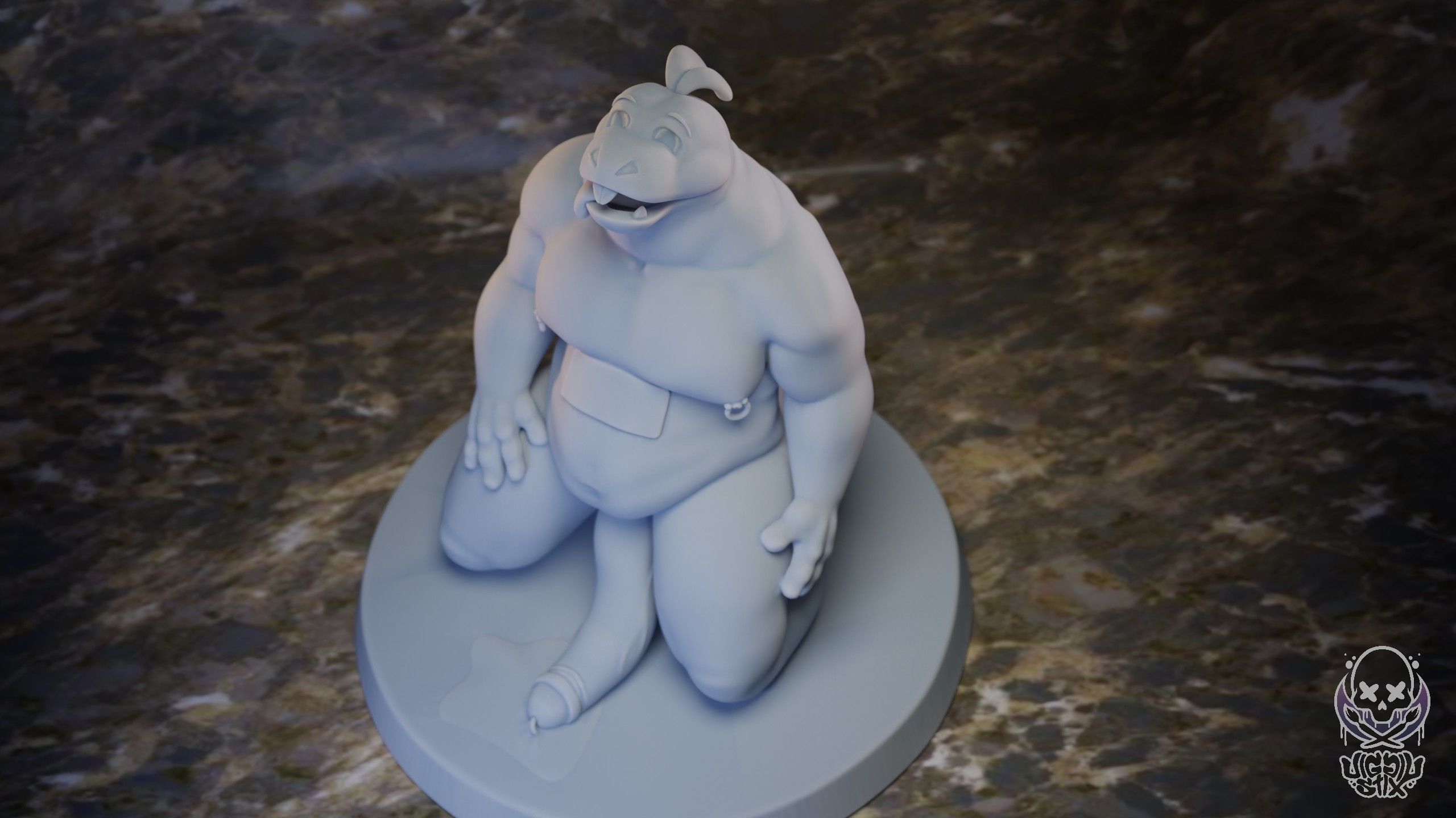 Fuecoco pokemon saiyuki statue 3D model 3D printable | CGTrader