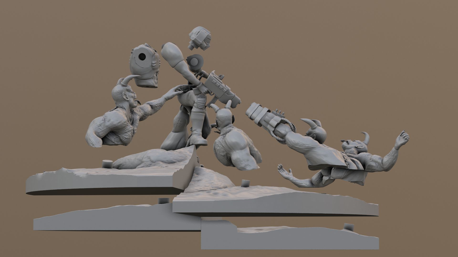 Doom 1 Box Cover Classic Diorama Printable 3D model 3D printable | CGTrader