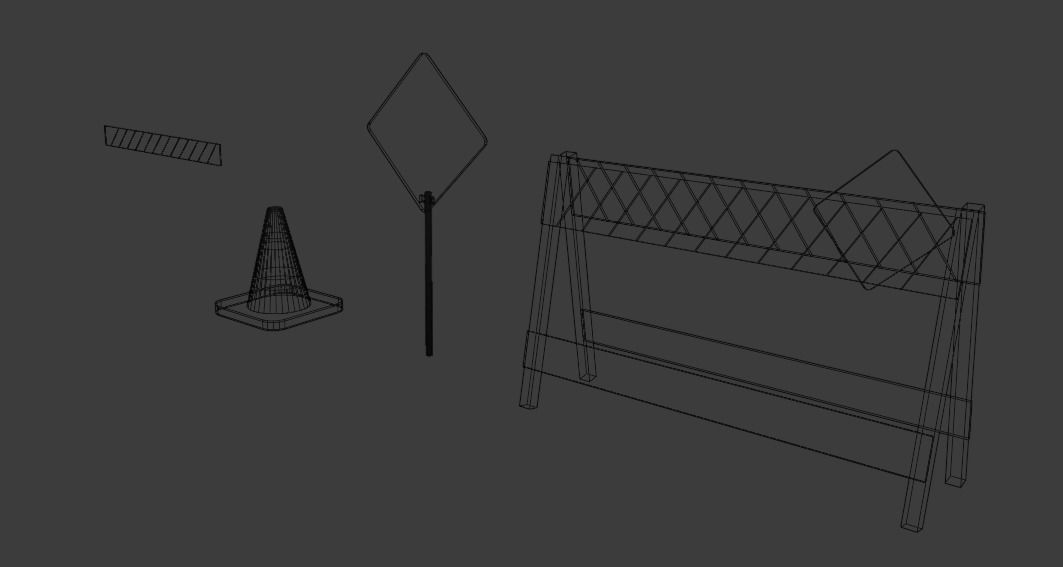 3D model building site sign VR / AR / low-poly | CGTrader