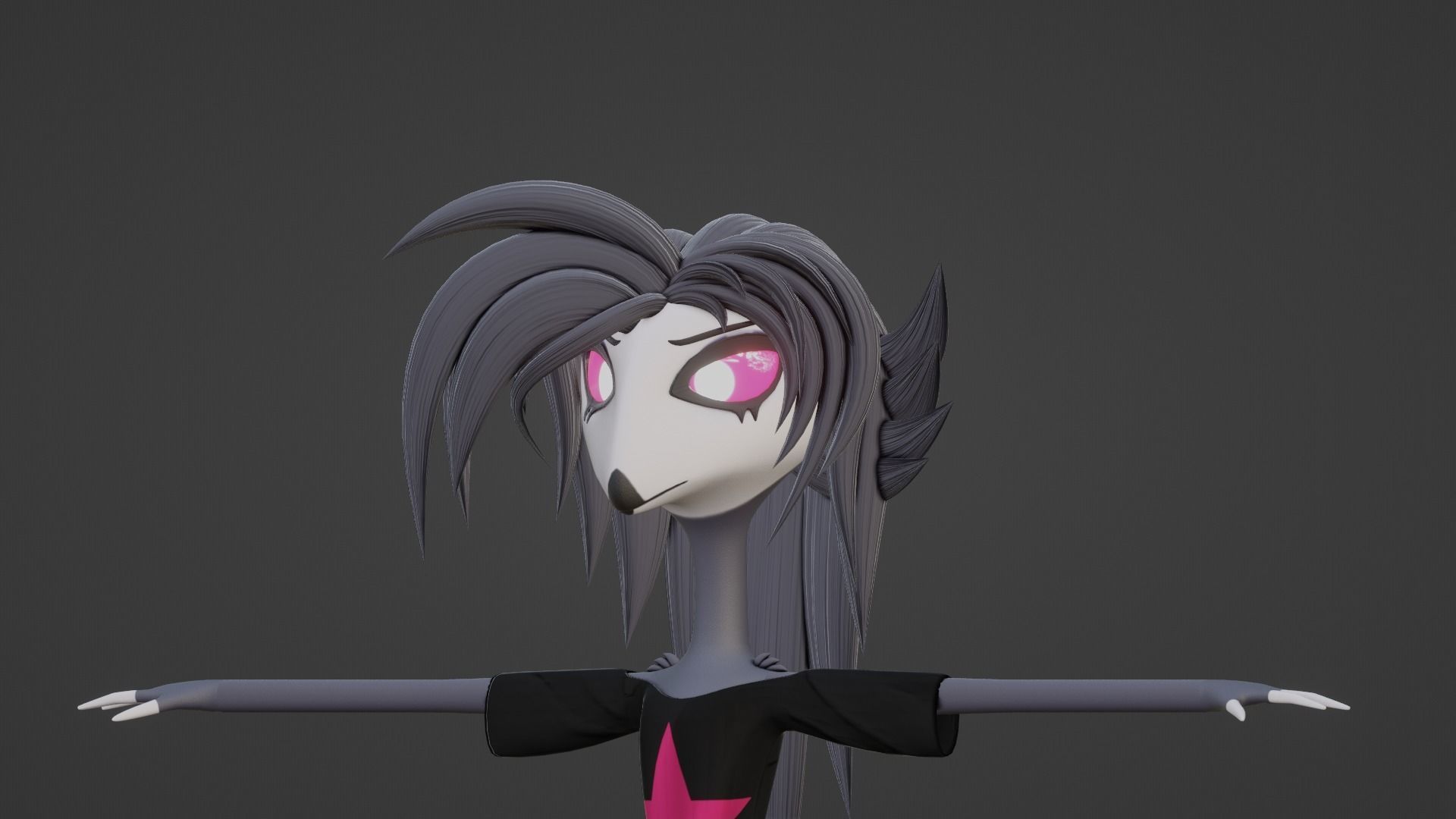 3D model Octavia Goetia from Helluva Boss VRChat Avatar VR / AR / low ...
