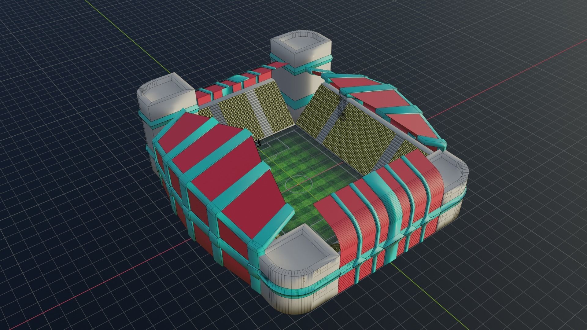 3D model Football Stadium - Liverpool VR / AR / low-poly | CGTrader