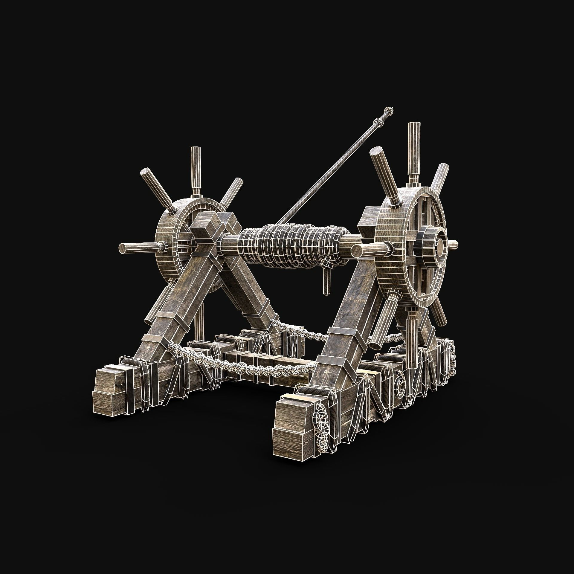 3D model ROPE WINCH WINDLASS TURNSTILE HOIST LIFT ELEVATOR RISER VR ...