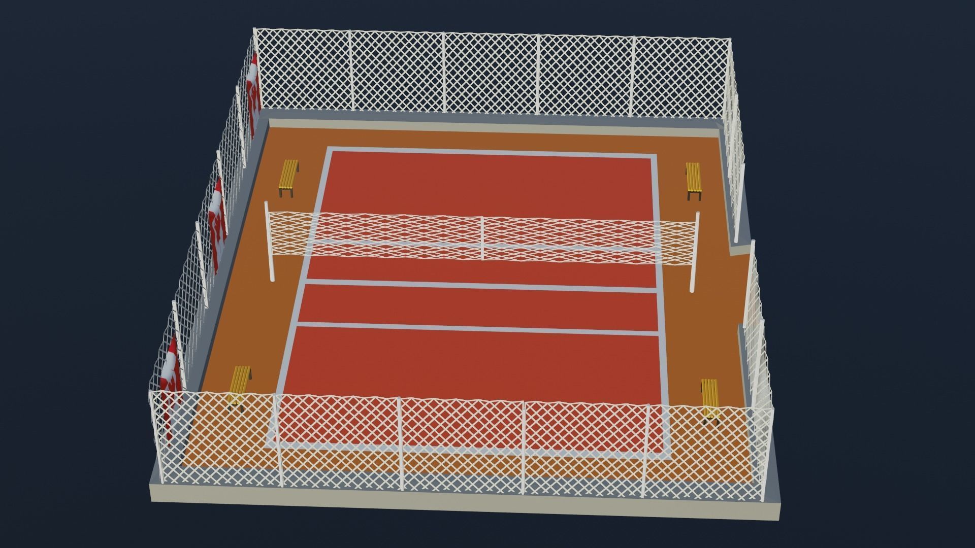 3D model Volleyball Stadium - Canada VR / AR / low-poly | CGTrader