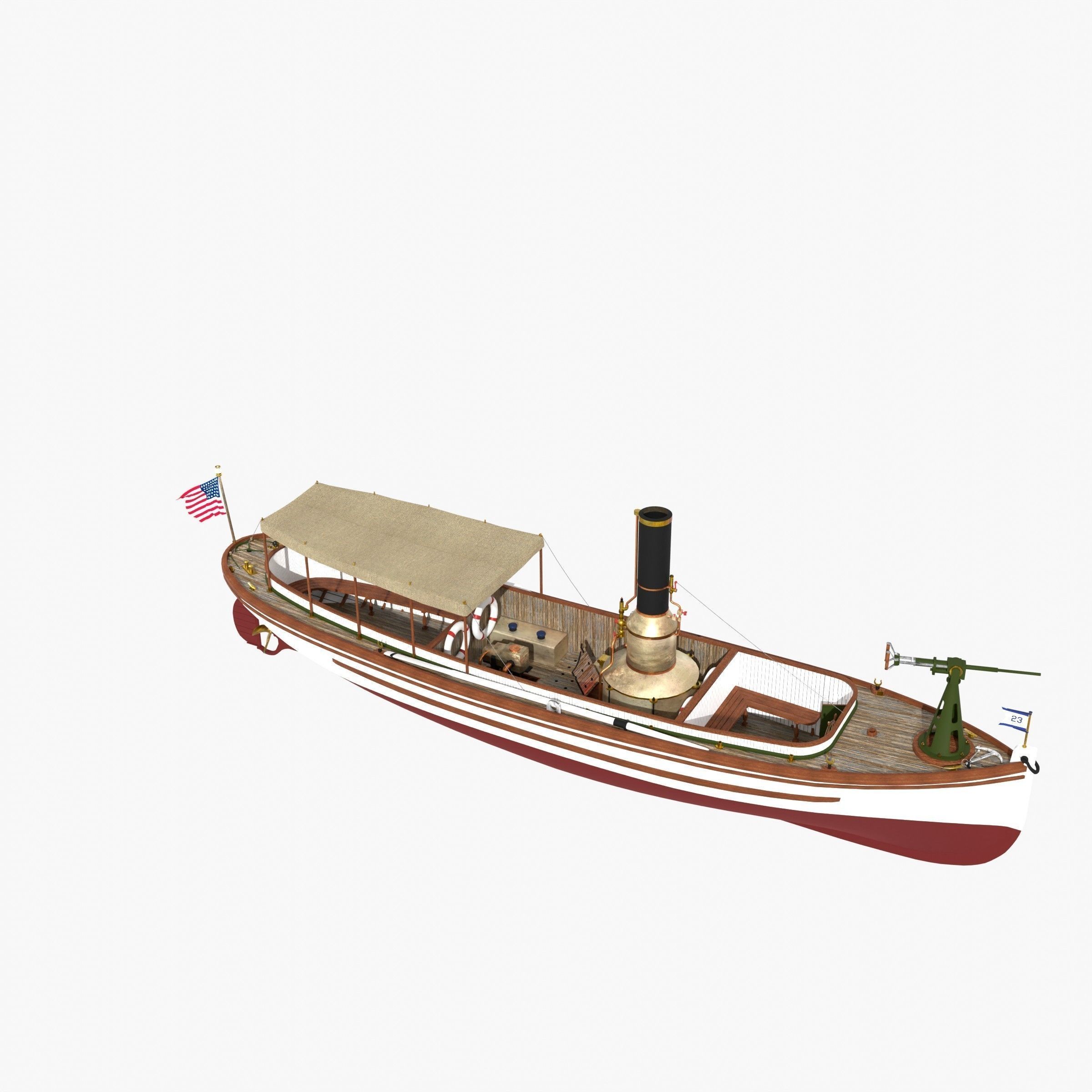3D model STANDARD STEAM CUTTER - 1902 - US NAVY VR / AR / low-poly ...