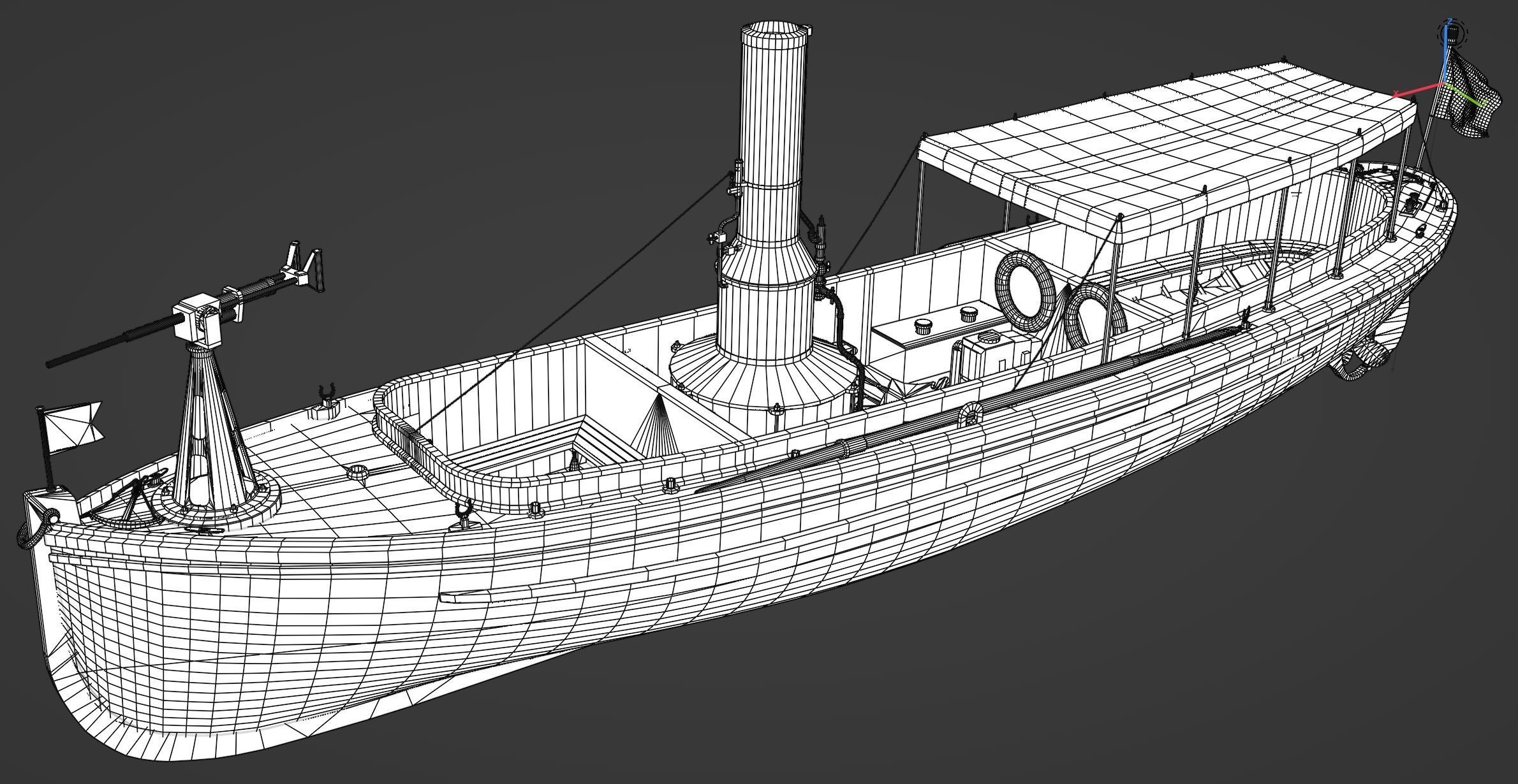 3D model STANDARD STEAM CUTTER - 1902 - US NAVY VR / AR / low-poly ...