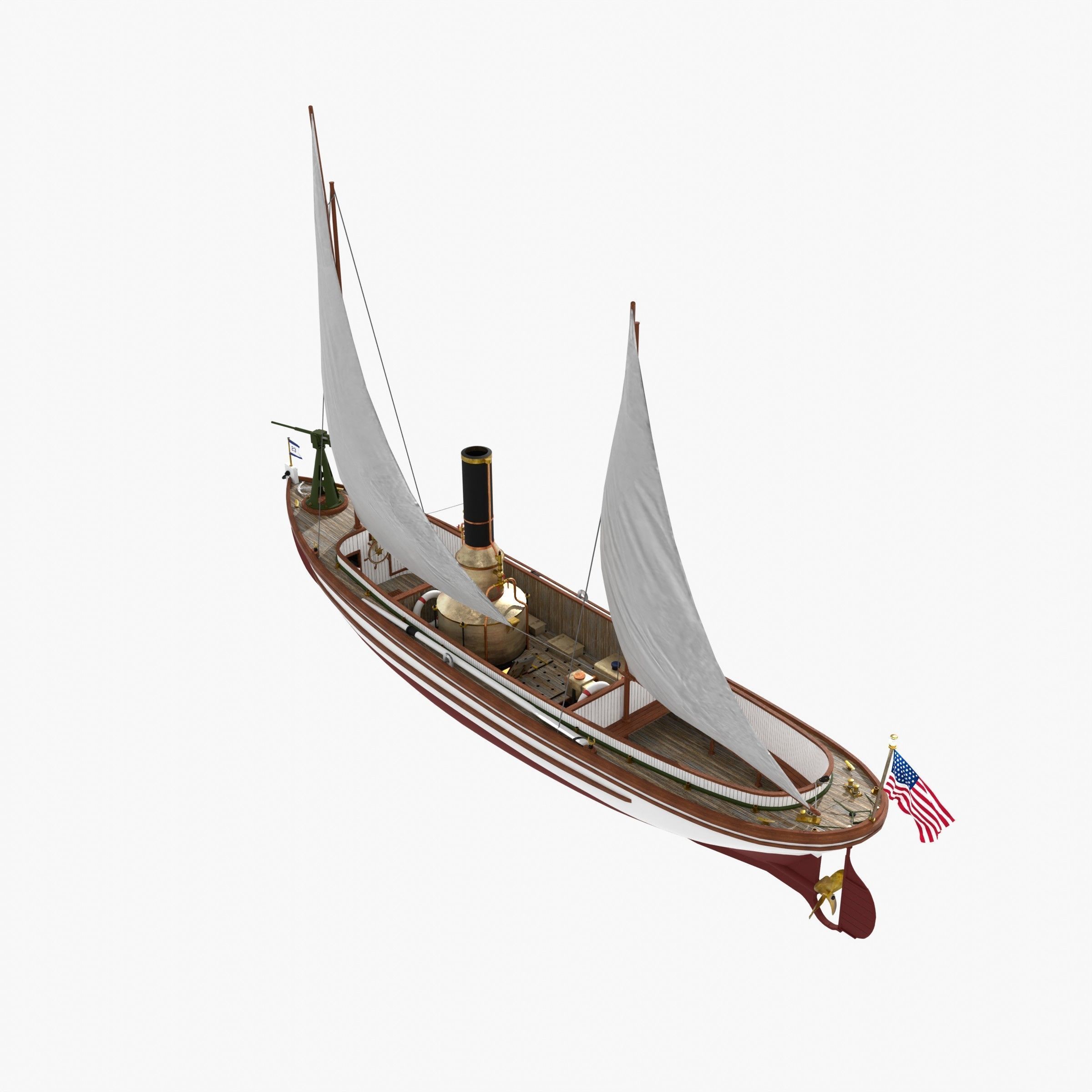 3D model STANDARD STEAM CUTTER - 1902 - US NAVY VR / AR / low-poly ...