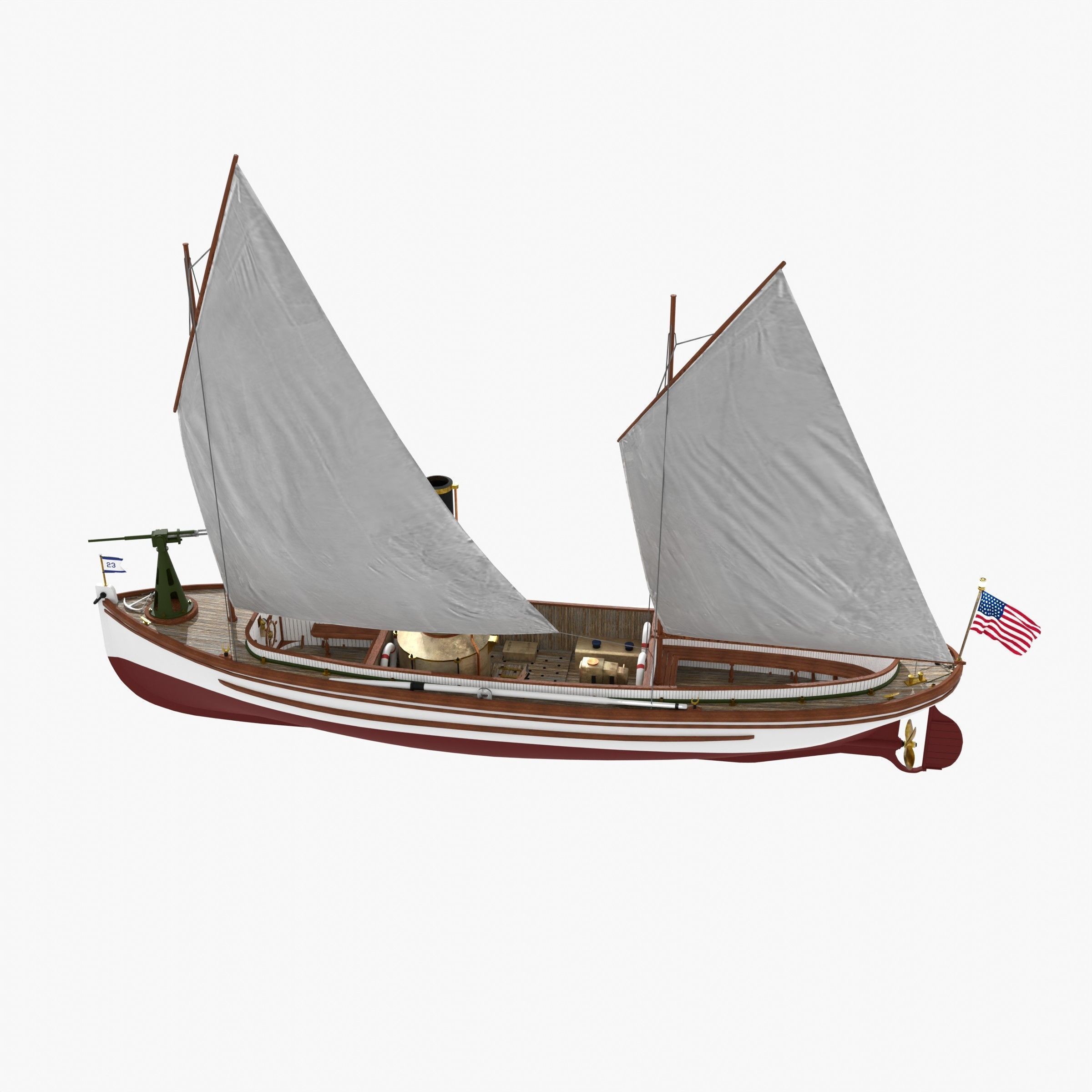 3D model STANDARD STEAM CUTTER - 1902 - US NAVY VR / AR / low-poly ...