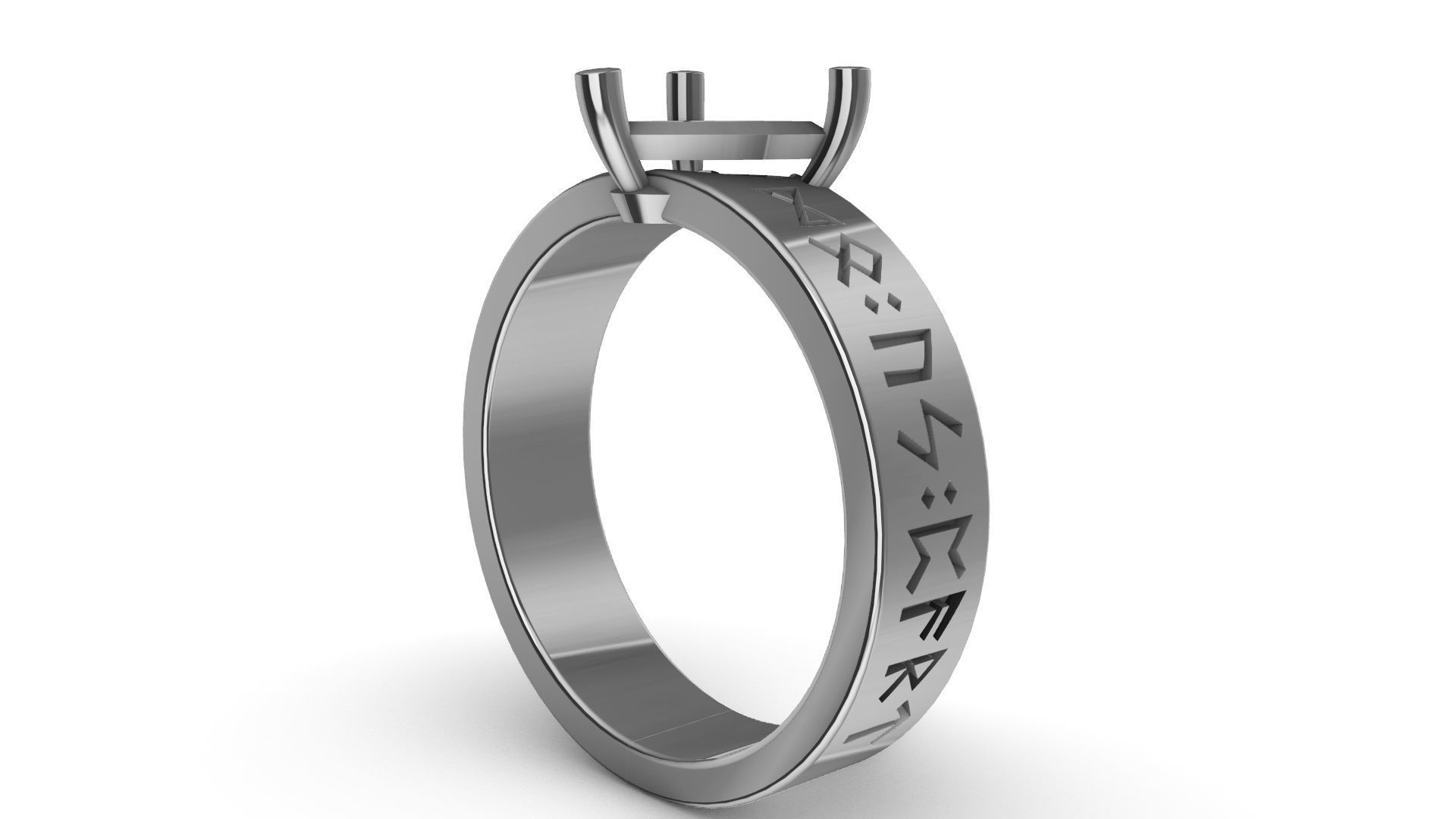 Viking Runes Ring 3D model 3D printable | CGTrader