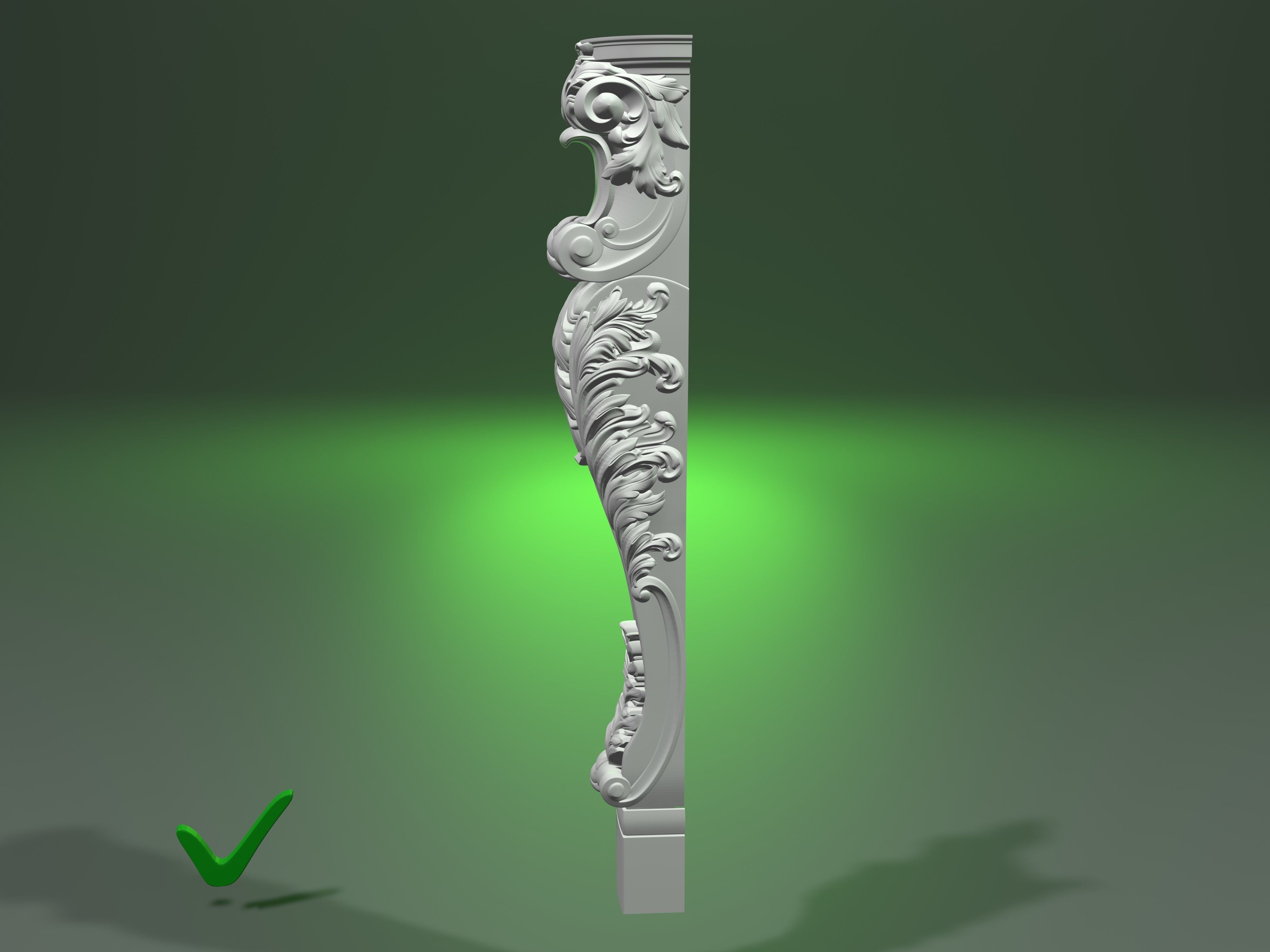 carved leg for CNC milling or 3D printing 3D model 3D printable | CGTrader