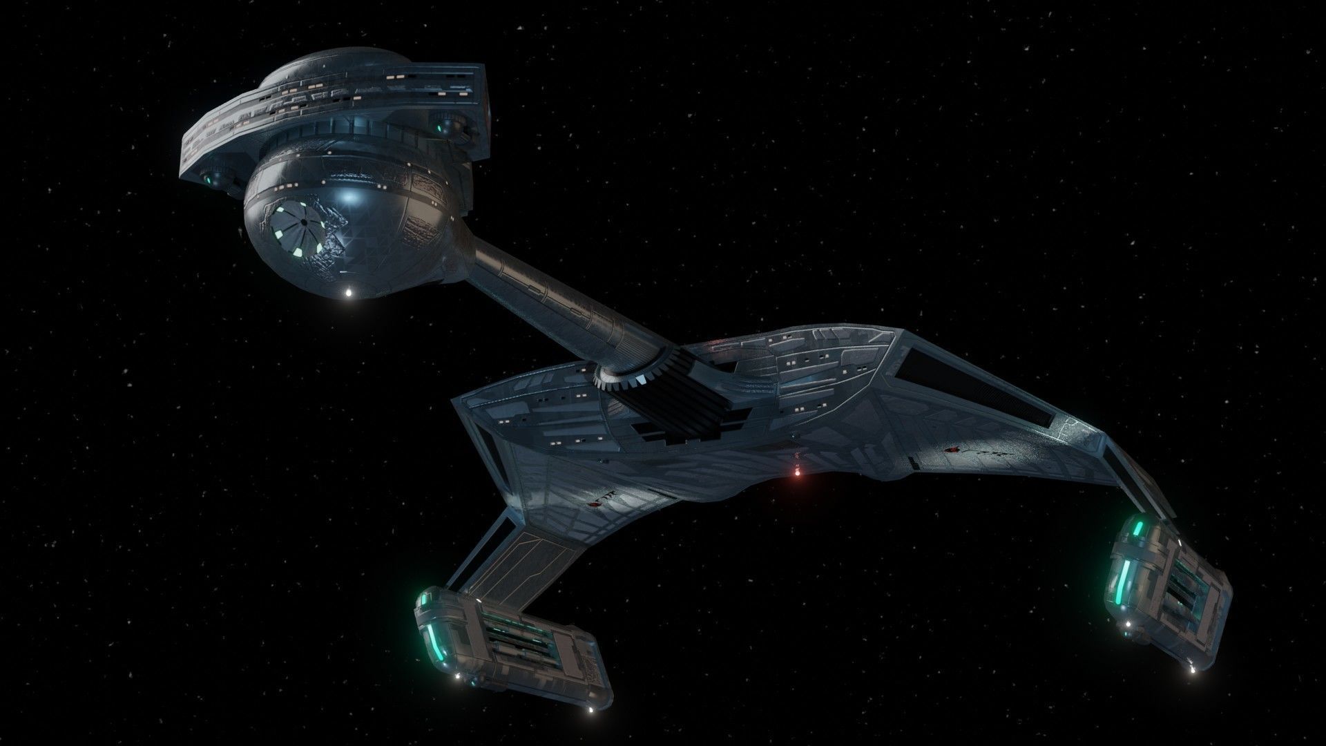 3D model Klingon D-7 Battlecruiser Enhanced - Star Trek TOS VR / AR ...