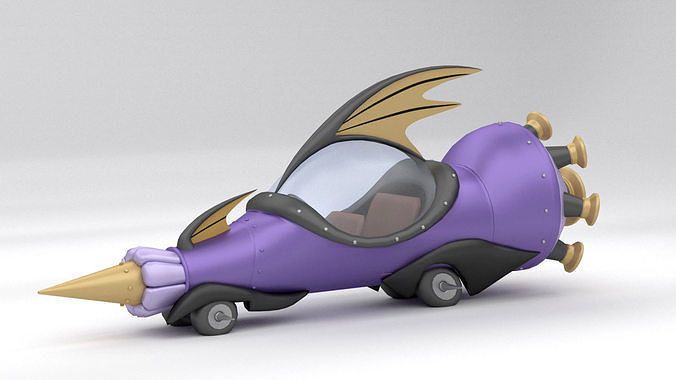 3D model The Mean Machine - Wacky Races VR / AR / low-poly | CGTrader
