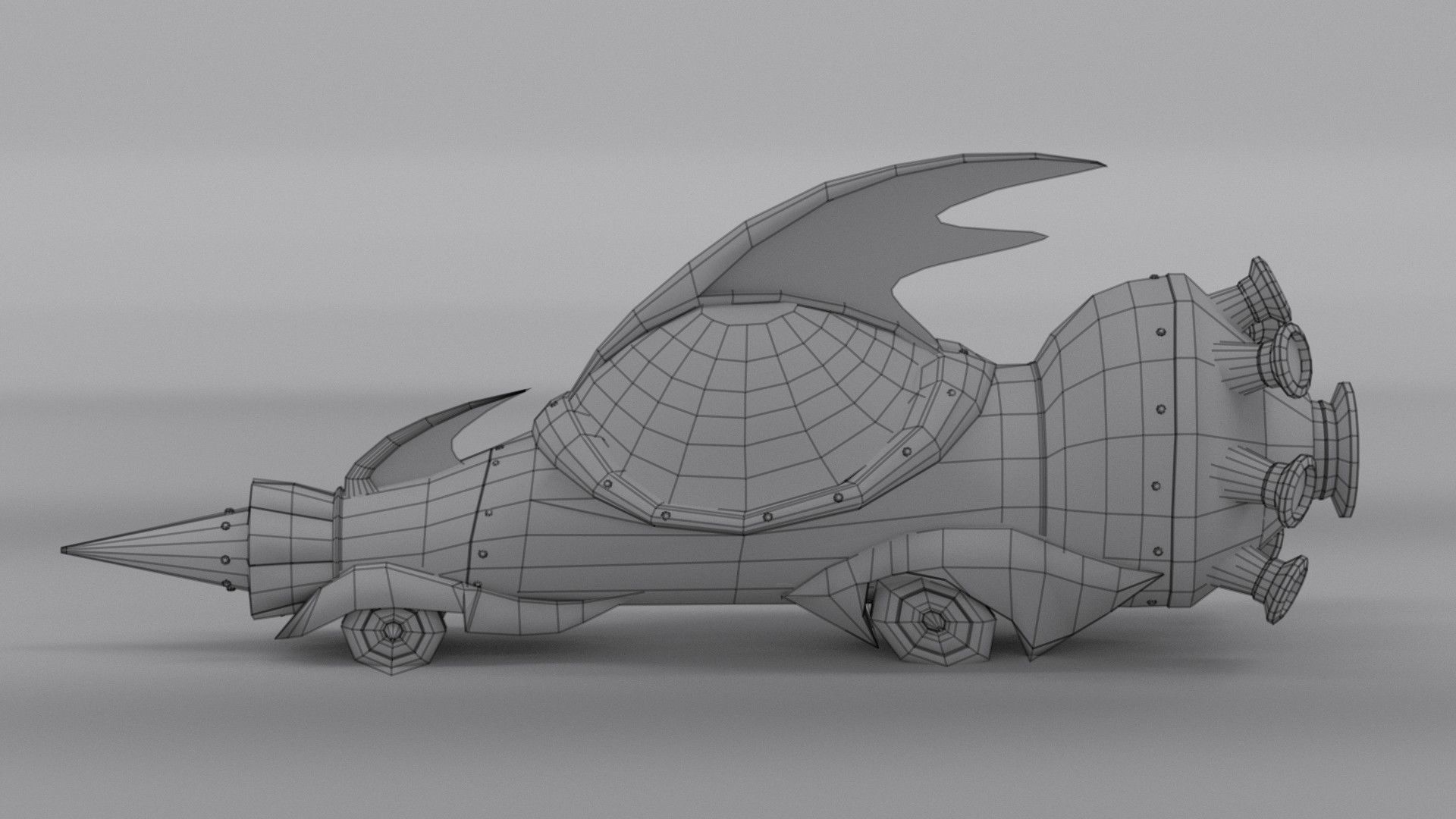 3D model The Mean Machine - Wacky Races VR / AR / low-poly | CGTrader