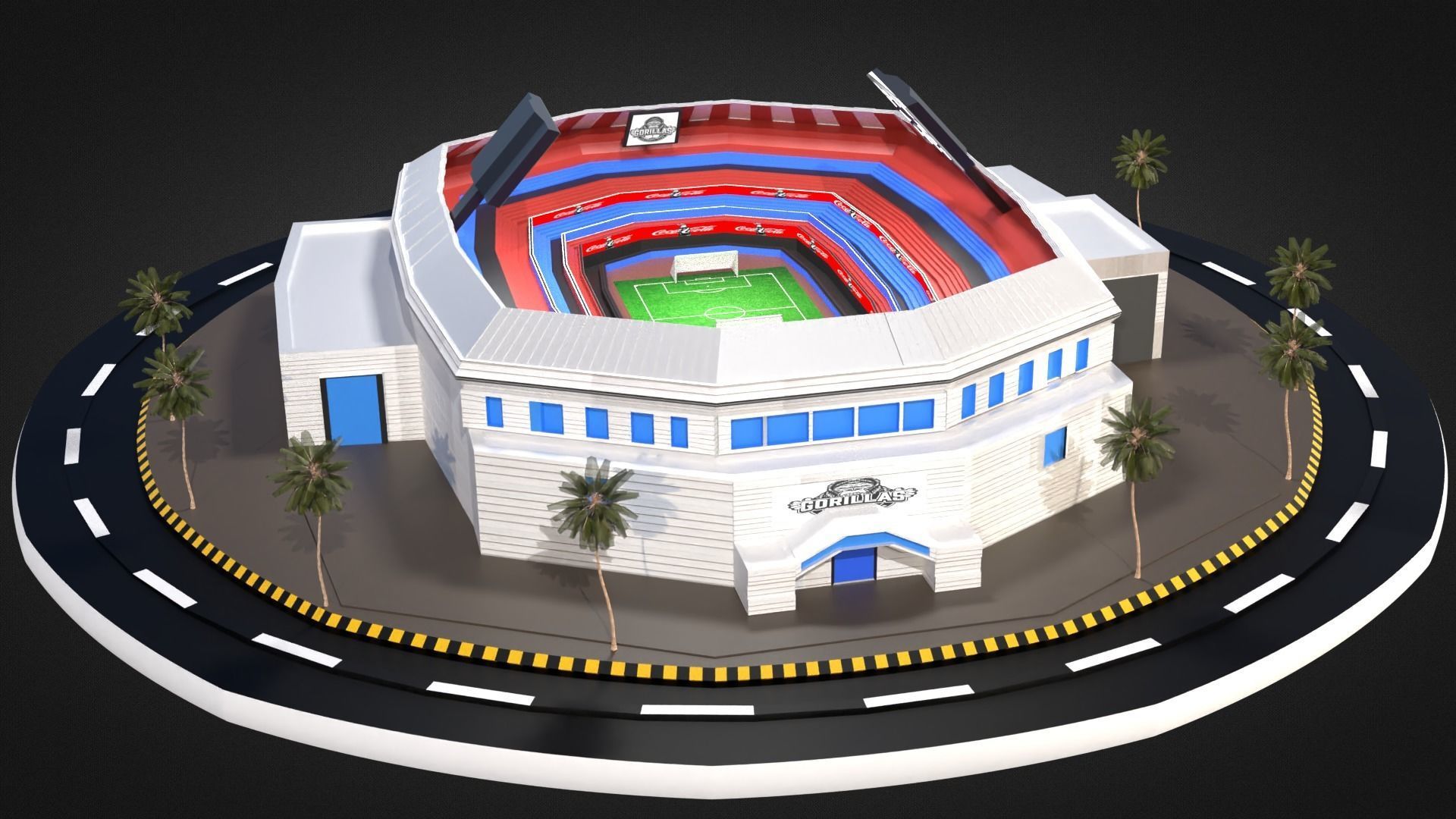 Soccer-Stadium 3D Model free 3D model | CGTrader