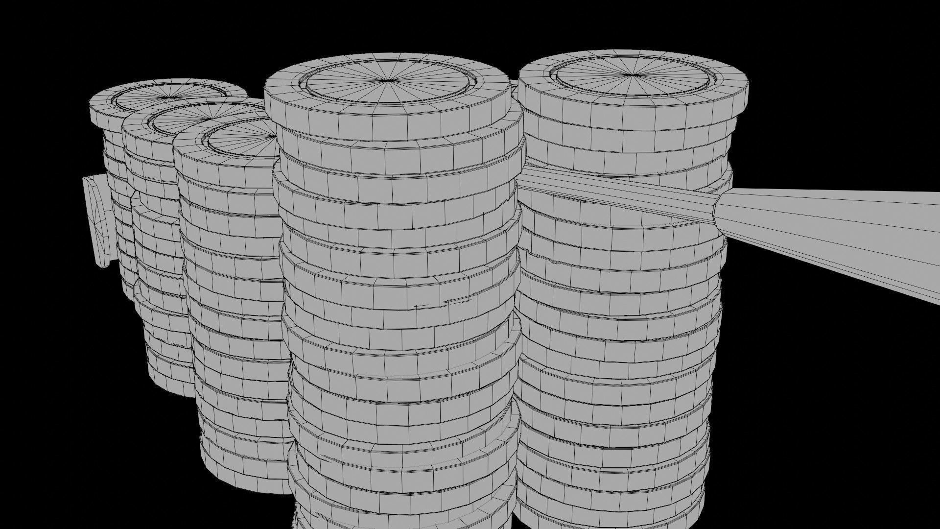 3D model roulette rake with 4k pbr textures with clean and dusty ...