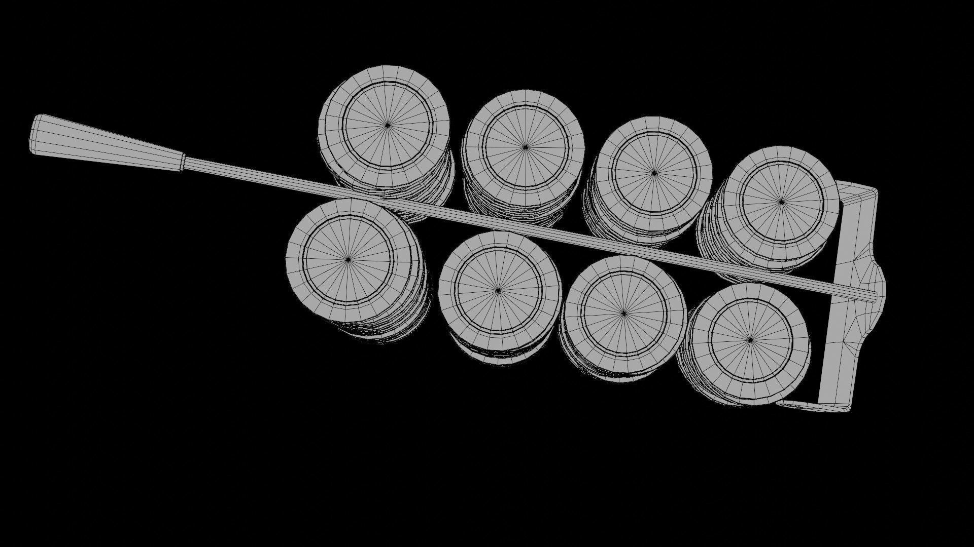 3D model roulette rake with 4k pbr textures with clean and dusty ...