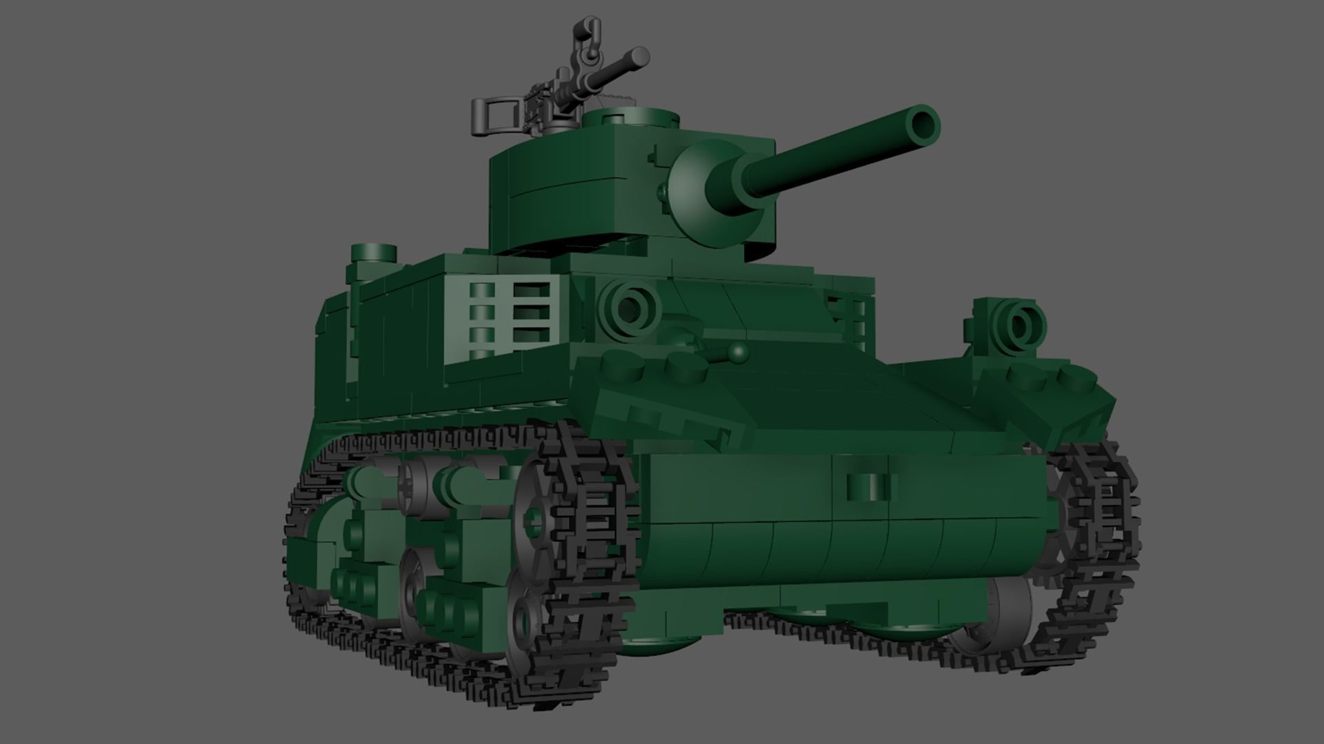 Rigged Lego M3A1 Tank 3D model | CGTrader
