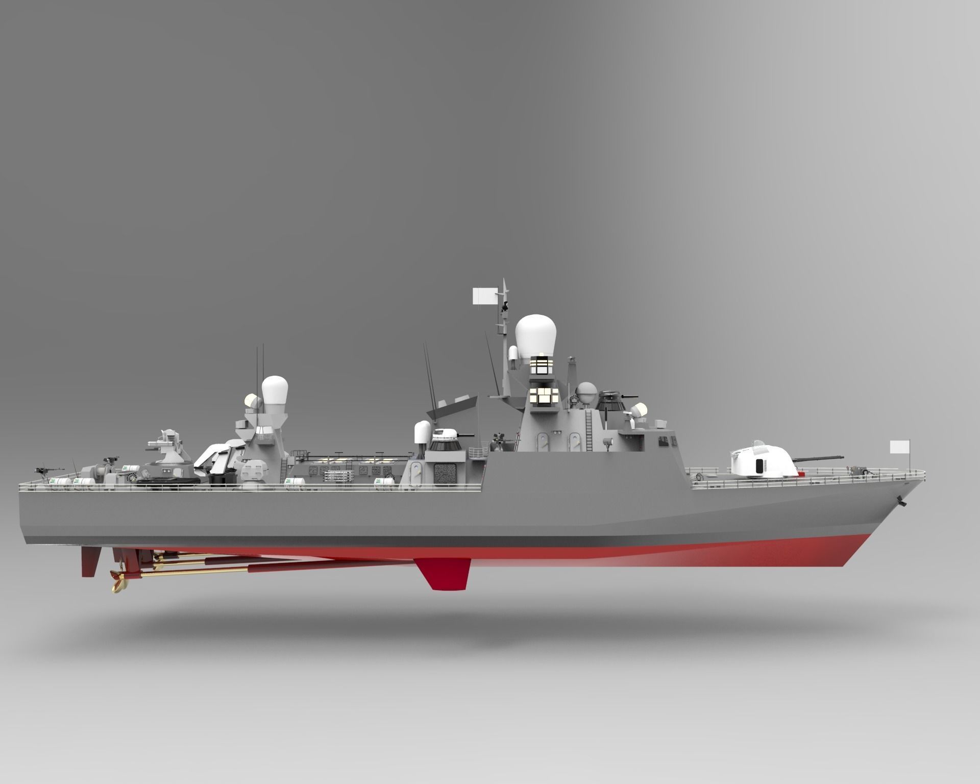 3D model Buyan-class corvette VR / AR / low-poly | CGTrader