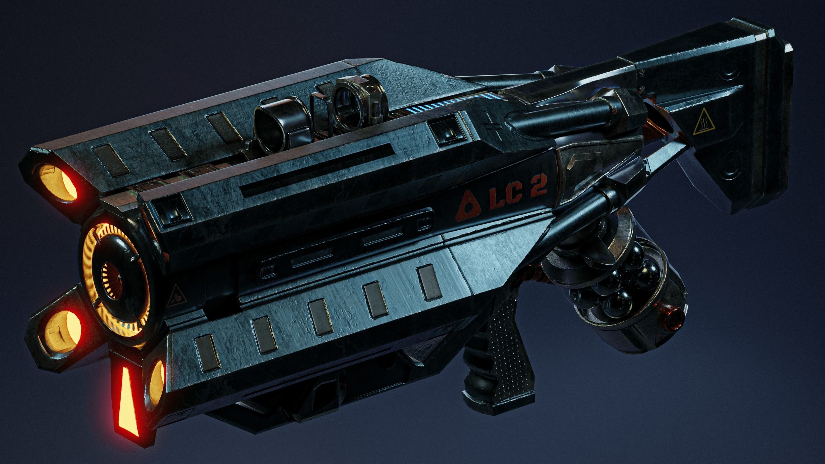 Laser Cannon free VR / AR / low-poly 3D model | CGTrader