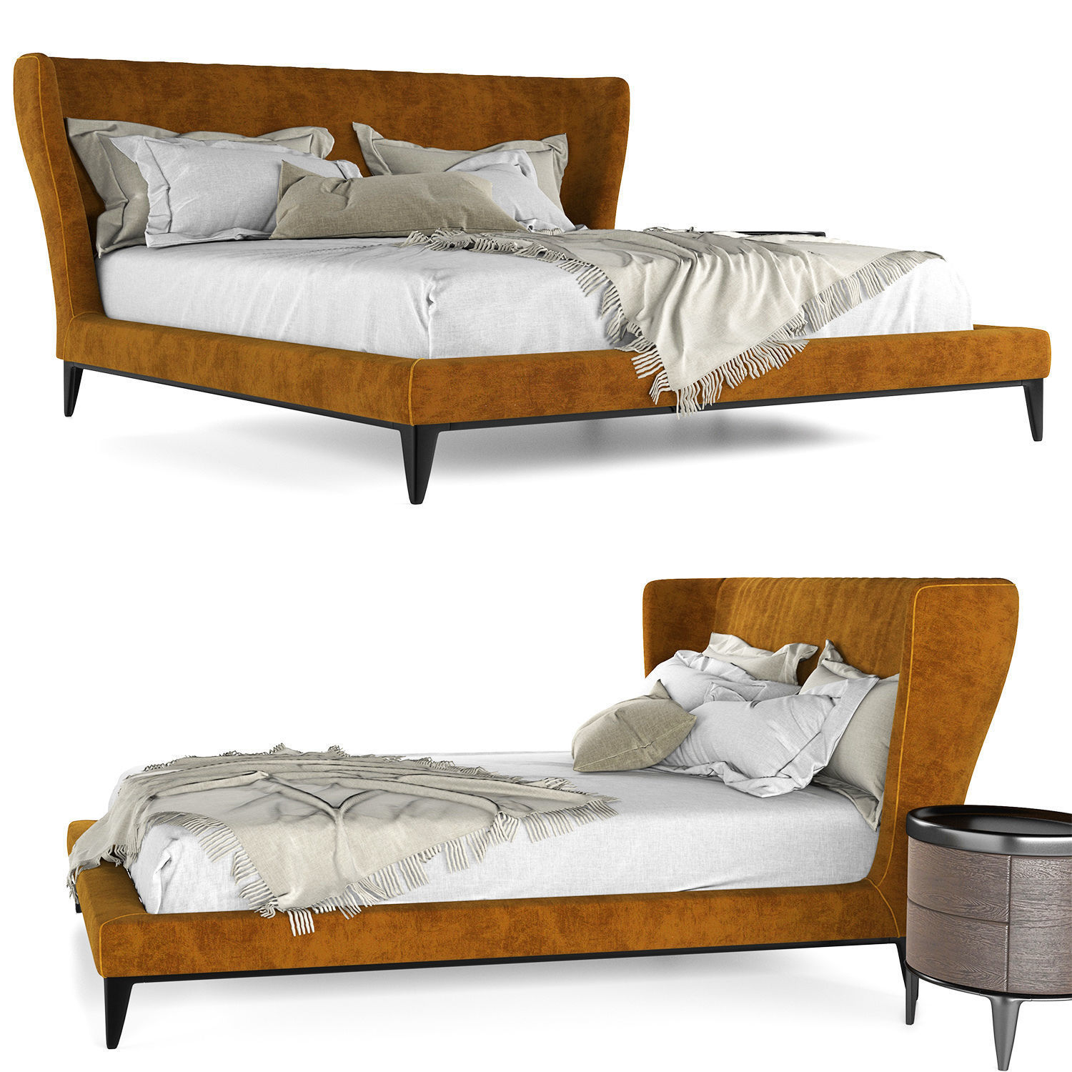 Poliform Gentleman Bed 3D model | CGTrader
