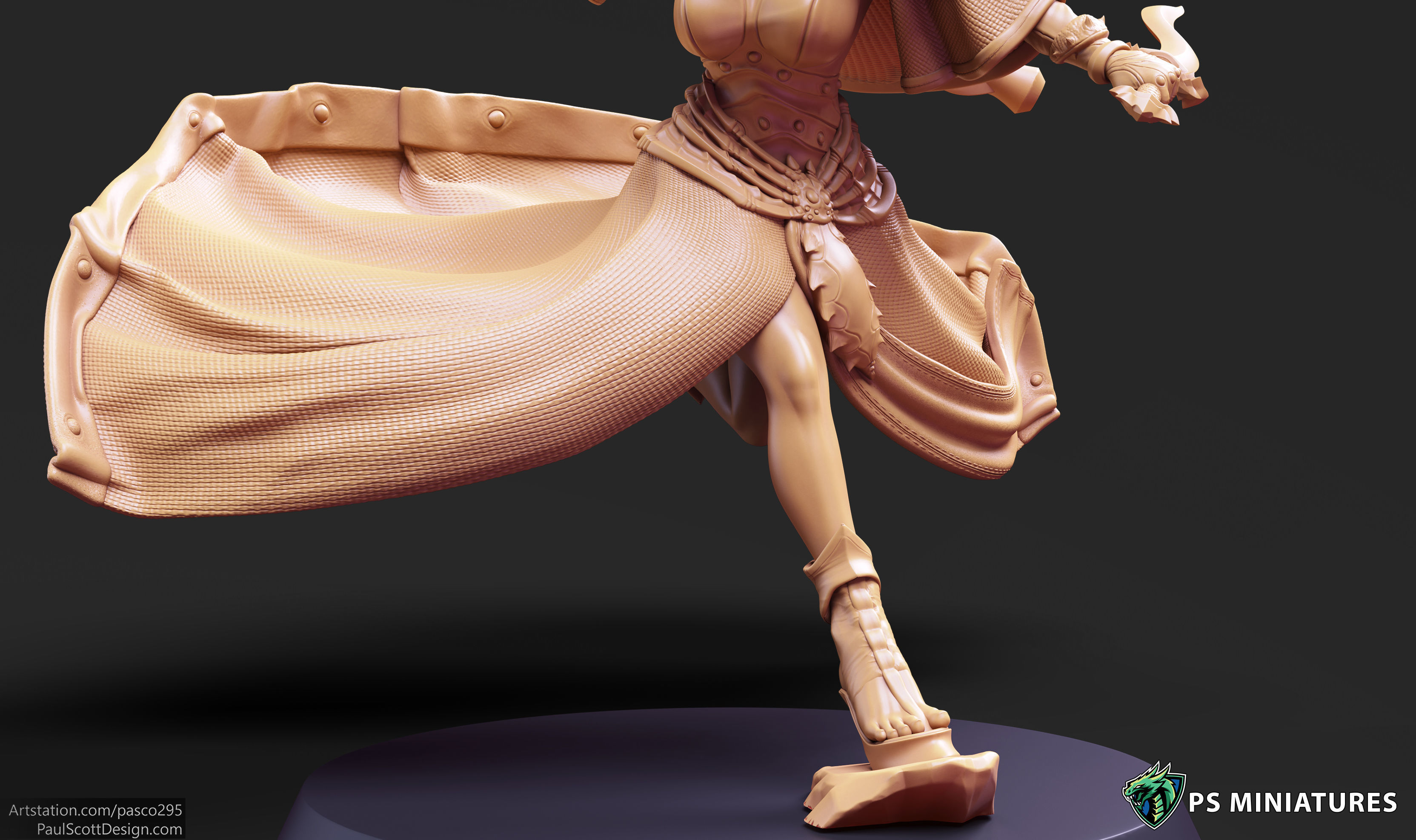 Drow Cleric Pose 2 - 4 Variants and 2 Pinups 3D model 3D printable ...