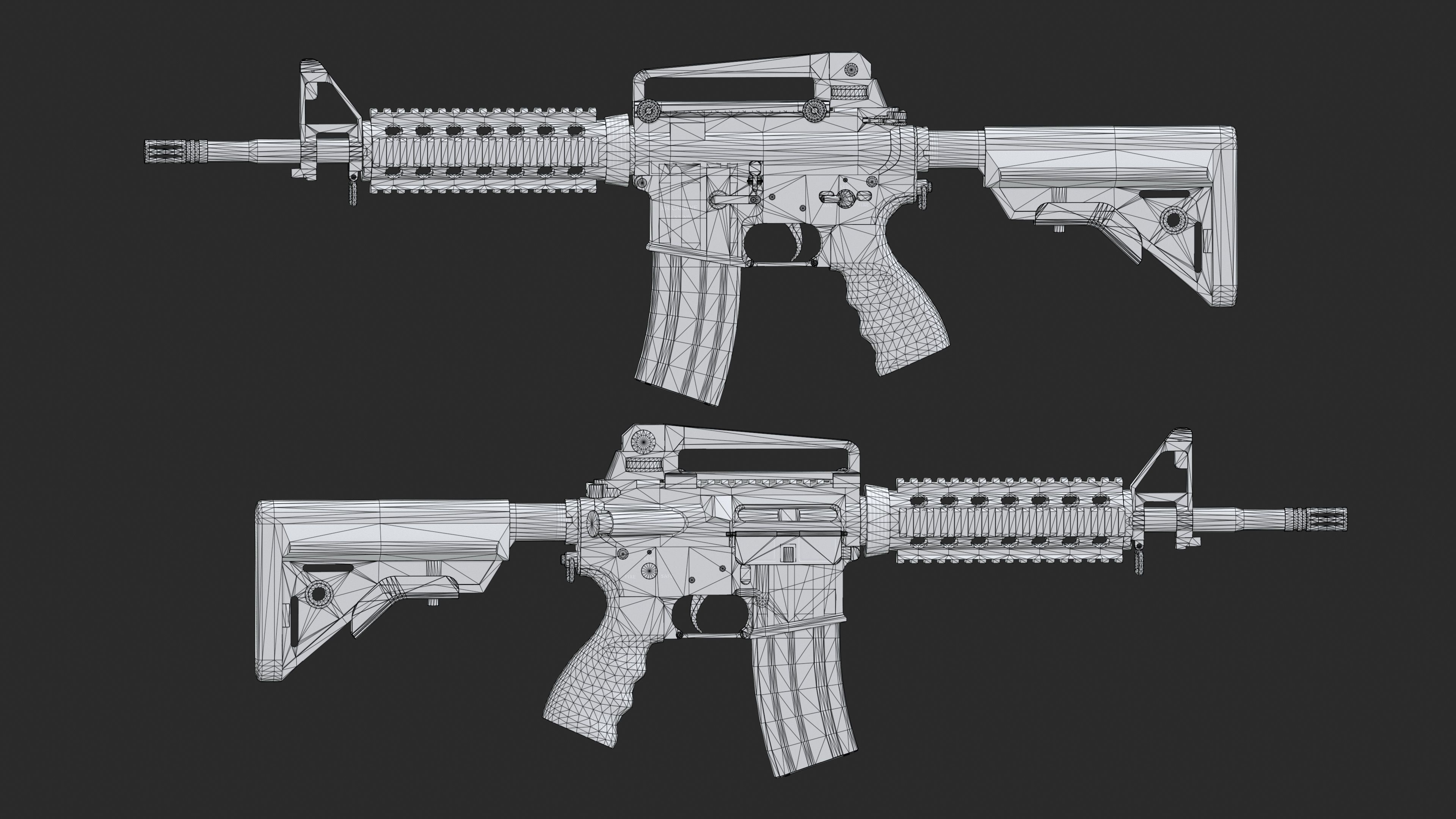 3D model M4 Assault Rifle VR / AR / low-poly | CGTrader
