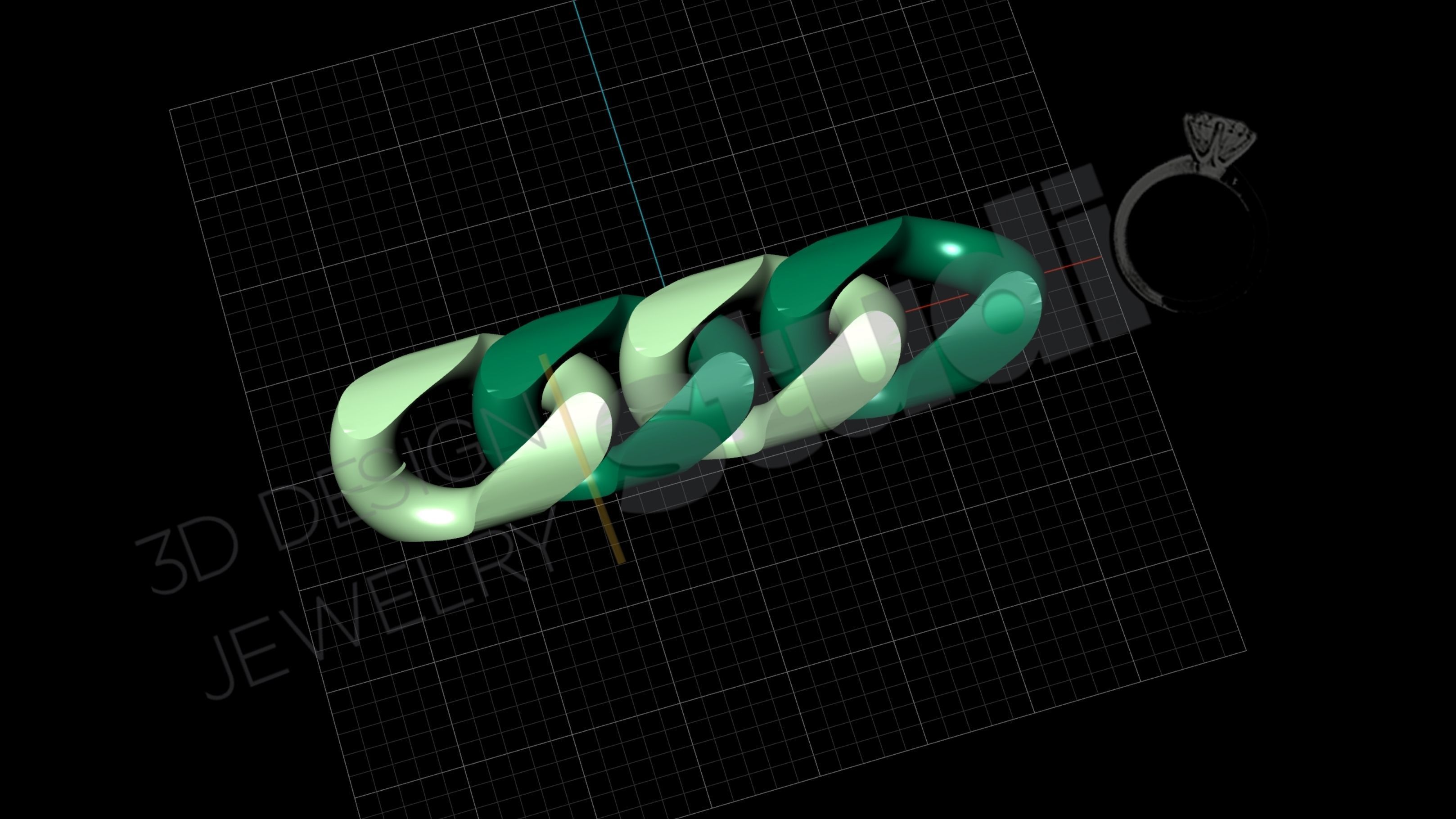 Miami cuban chain 3d model 3D model 3D printable | CGTrader