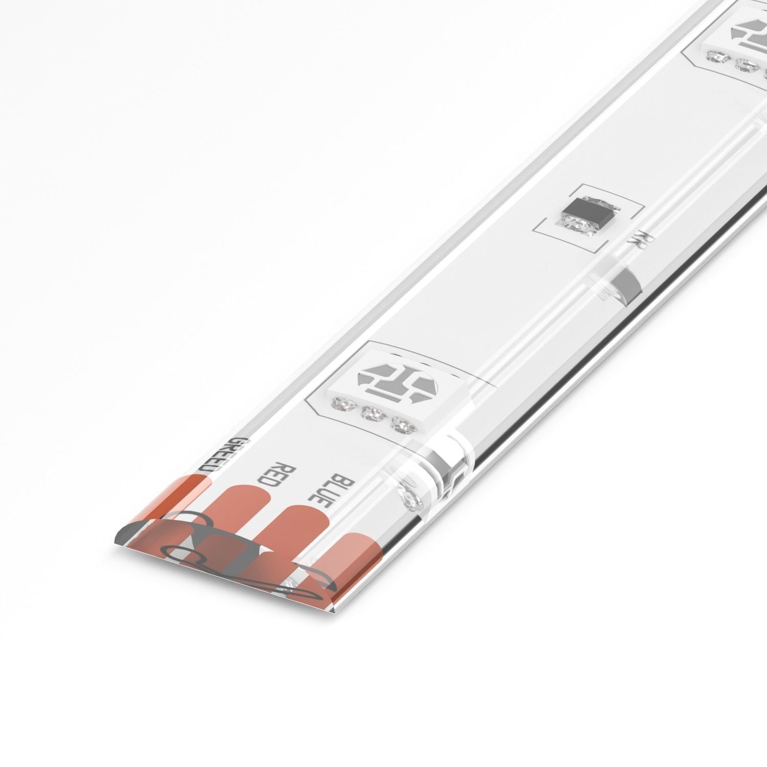 Led strip Section 3D model | CGTrader
