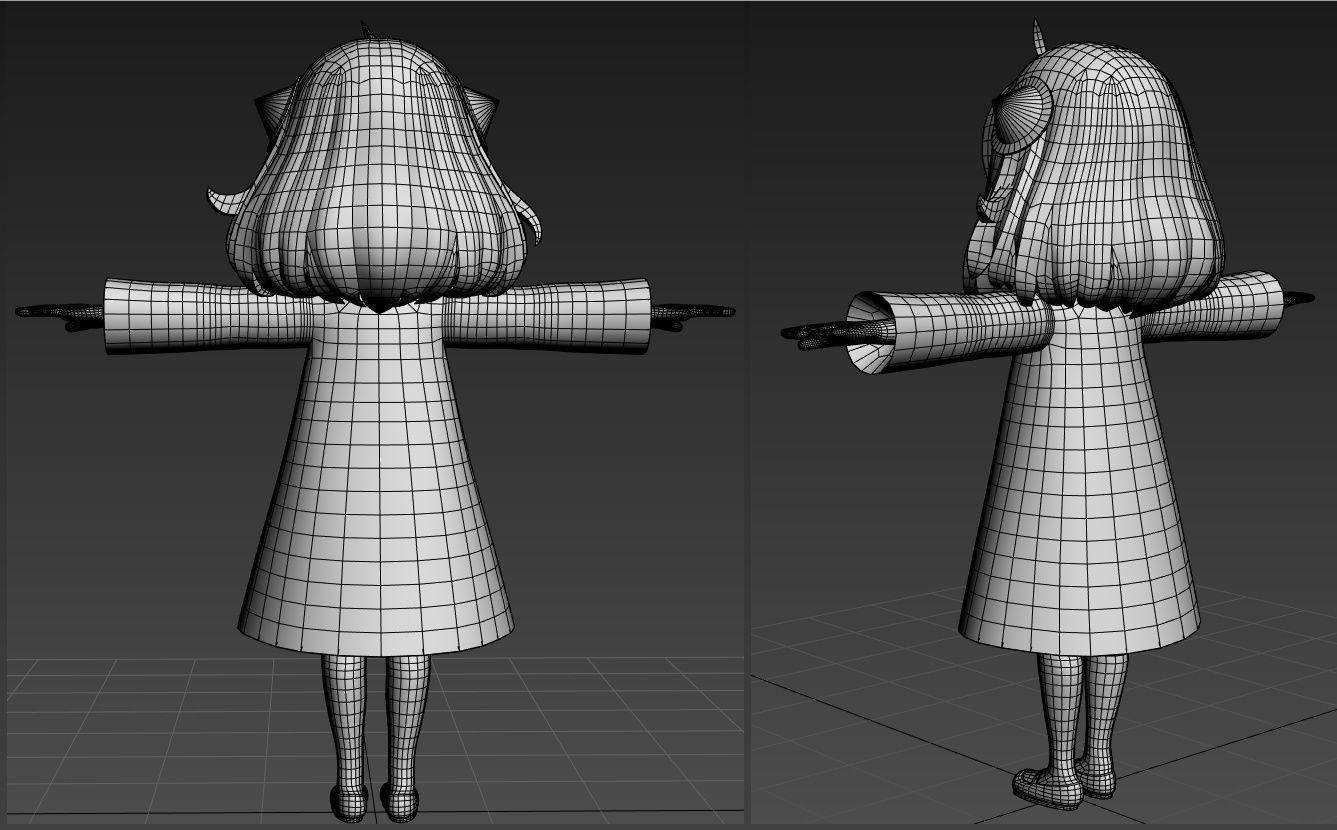 Anya Forger VRChat 3D model rigged | CGTrader