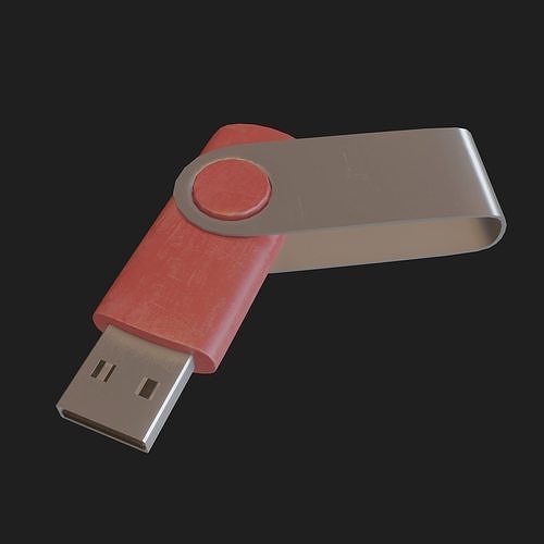 3D model Flash-disk Stylised Weathered Game-ready PBR VR / AR / low ...