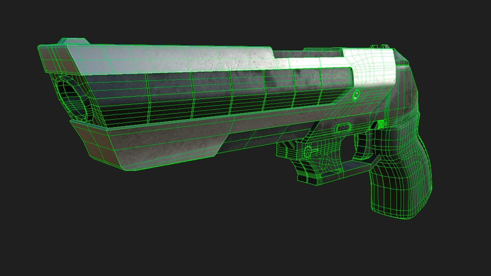 3D model Sci-Fi Low Poly Revolver Style Gun VR / AR / low-poly | CGTrader