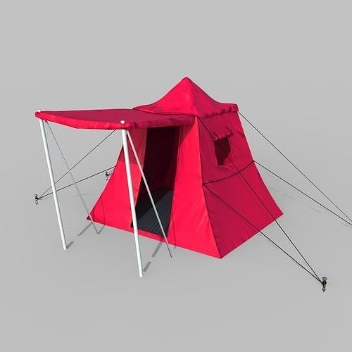 3D model Tent camp VR / AR / low-poly | CGTrader