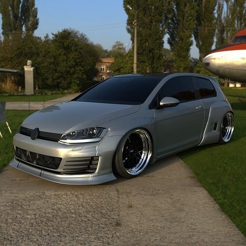 Volkswagen Golf Mk7 GTI Pandem 3D model | CGTrader