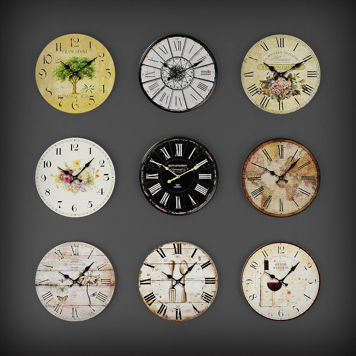 3D model Wall clocks 2 VR / AR / low-poly | CGTrader