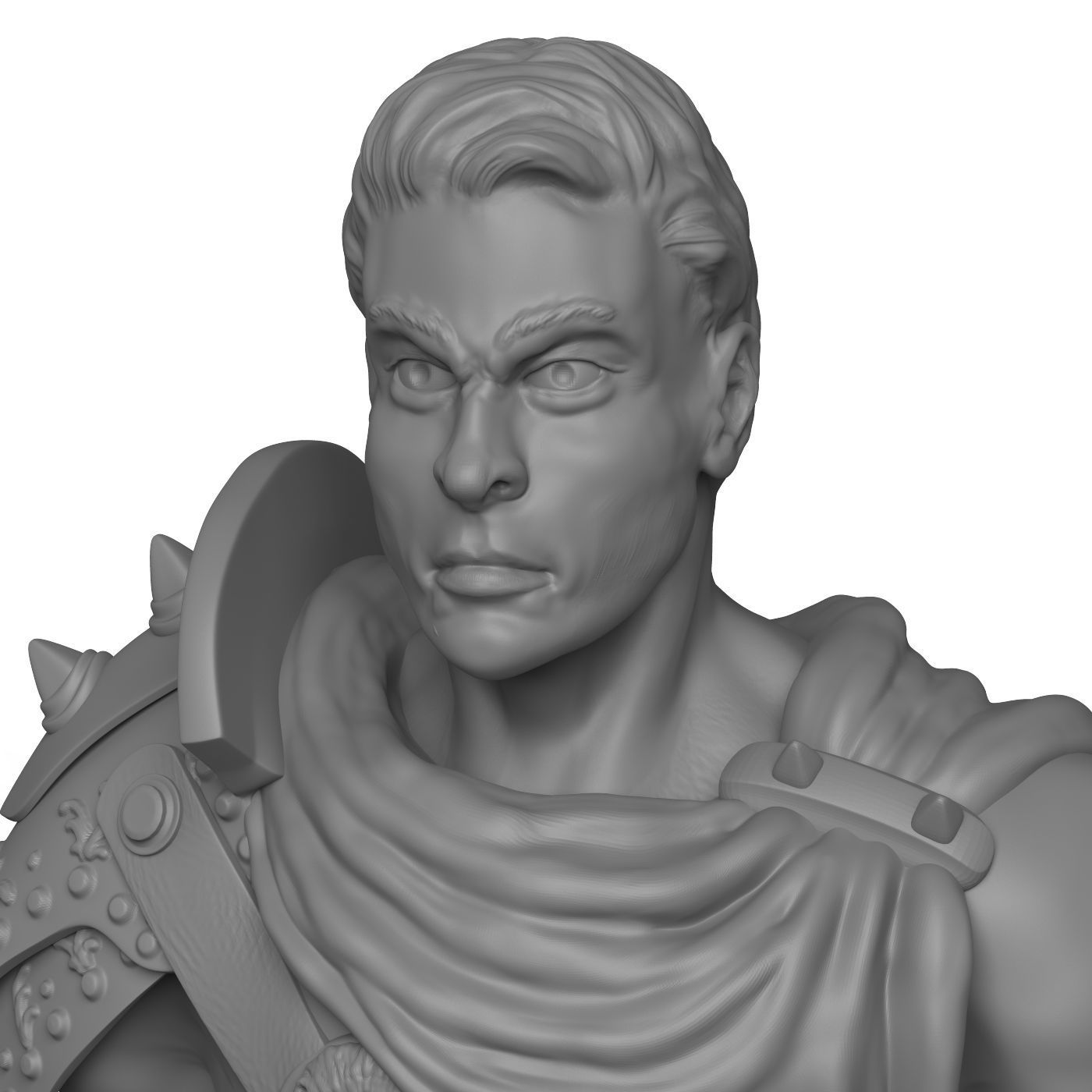 Print Ready Male Warrior Statue 3D model 3D printable | CGTrader