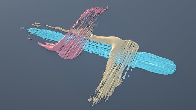 Paint Smear 4 3D model | CGTrader