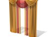 Long Multi Colored Drapes 3D model | CGTrader