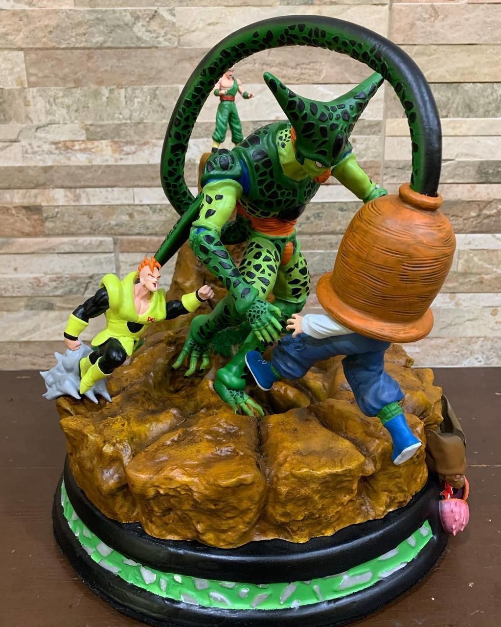 CELL VS ANDROIDE 17 Y 16 TENSHINHAN DRAGON BALL Z 3D PRINT MODEL 3D ...