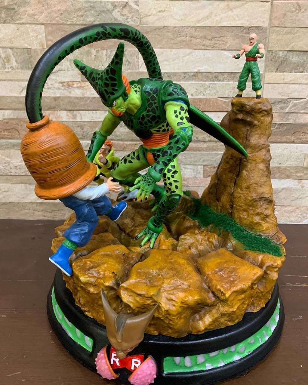 CELL VS ANDROIDE 17 Y 16 TENSHINHAN DRAGON BALL Z 3D PRINT MODEL 3D ...