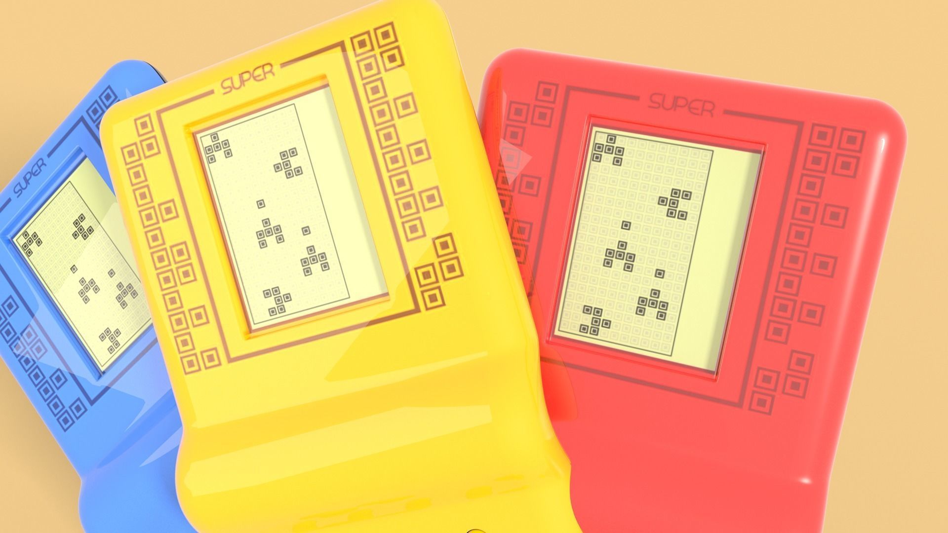 classic-Brick retro game 3D model | CGTrader