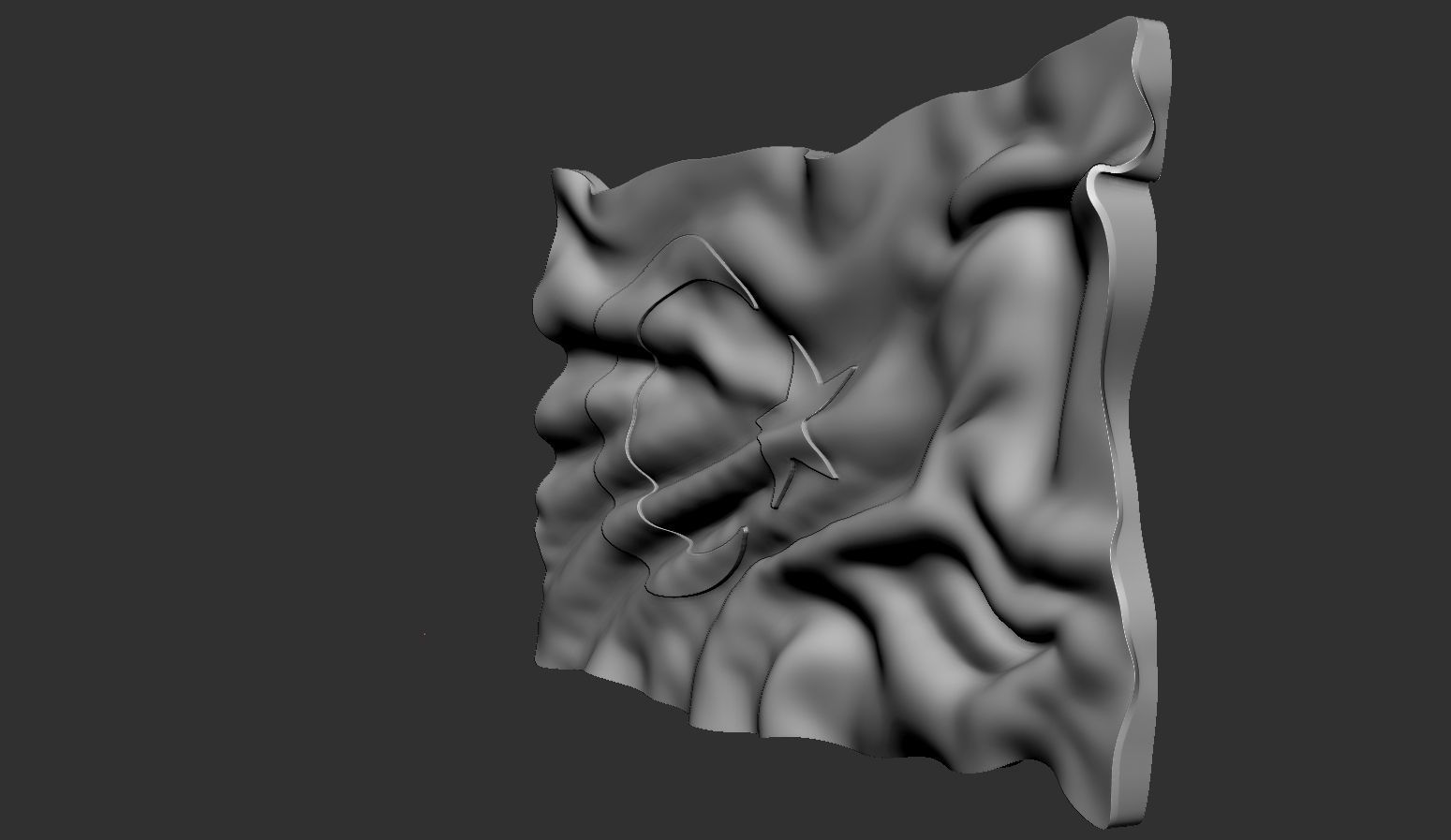 Turkish Flag 3D model 3D printable | CGTrader