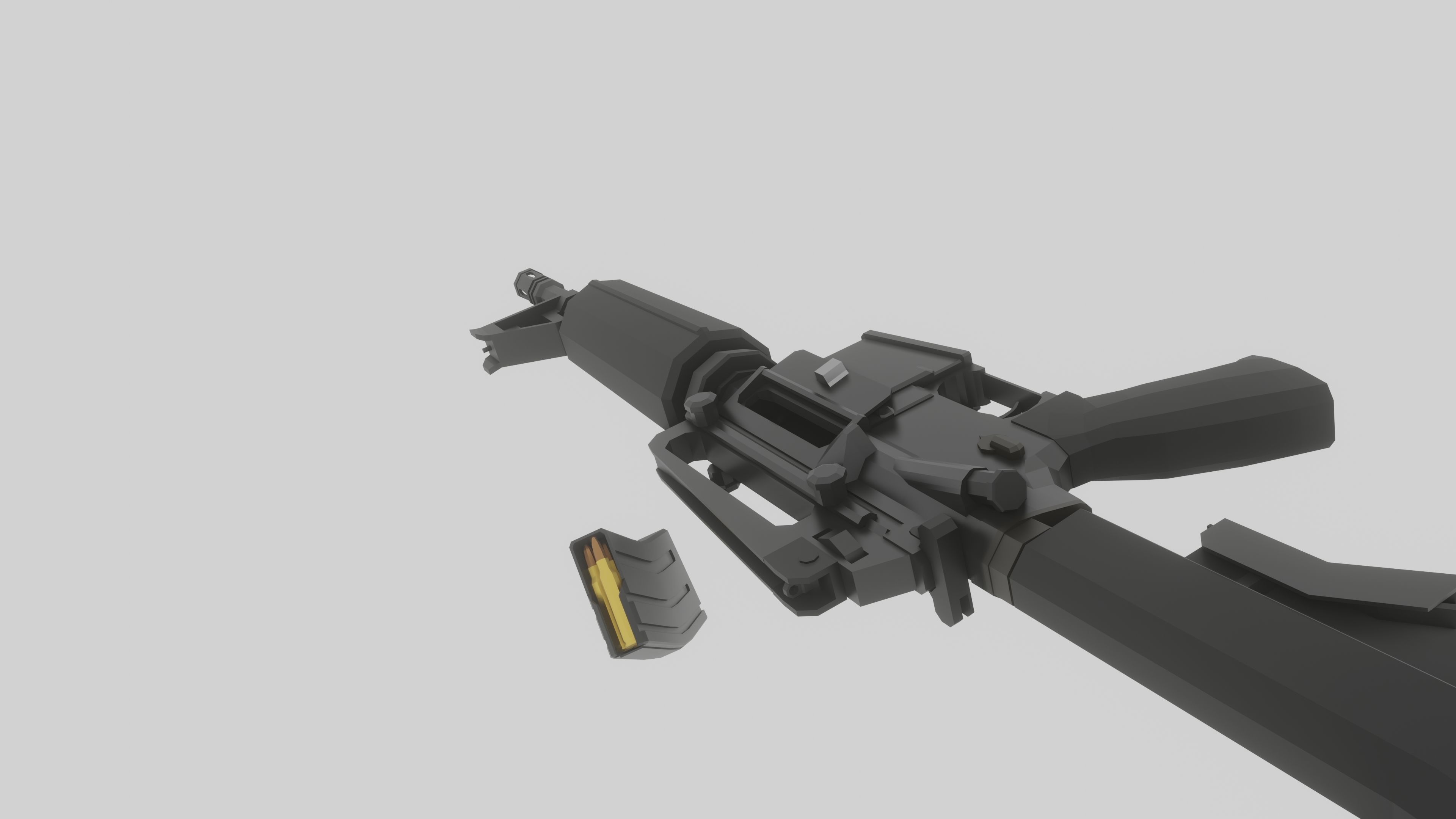 3D model M4 Commando Detailed Low-Poly VR / AR / low-poly | CGTrader