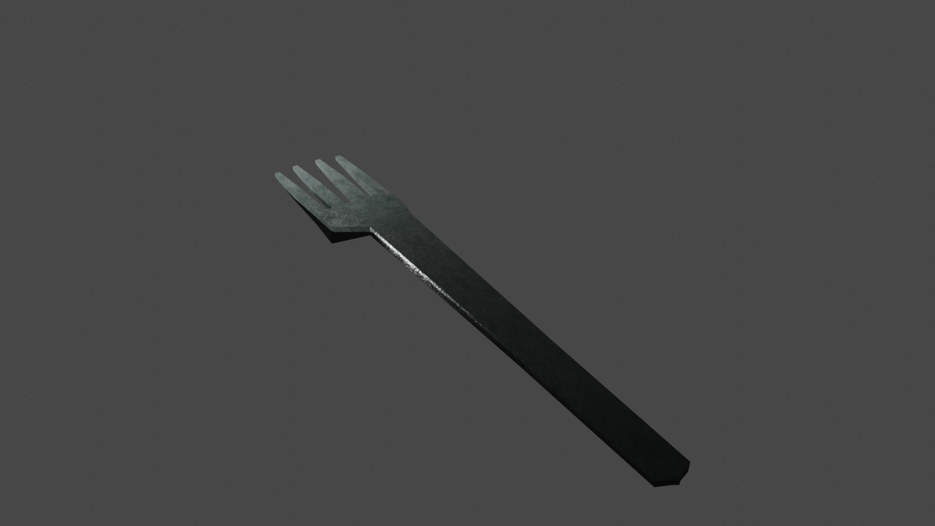 low-poly Metal Fork free 3D model | CGTrader