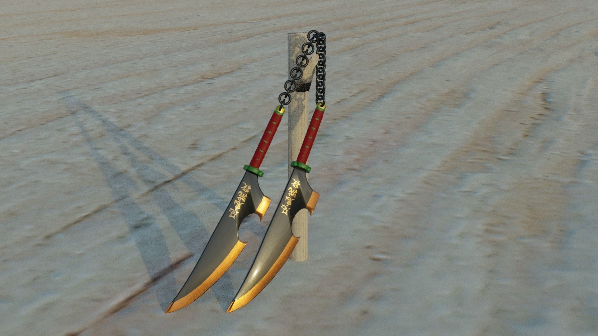 Uzui Tengen s weapon 3D model | CGTrader